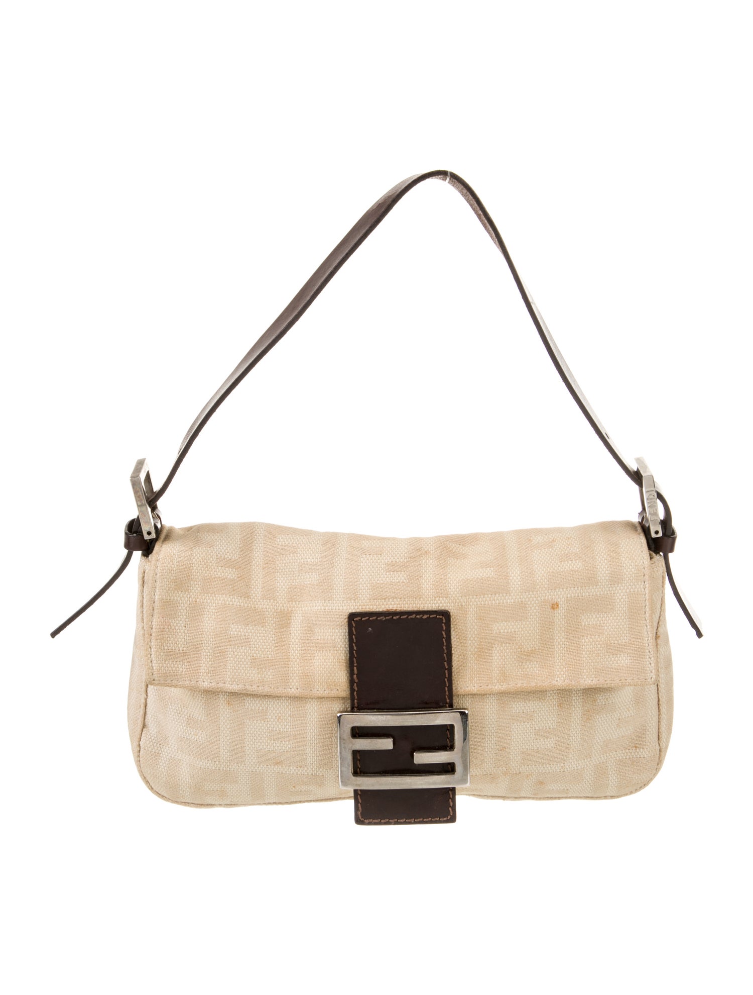 Fendi Zucca FF Baguette Vintage - Neutrals Shoulder Bags, Handbags ...