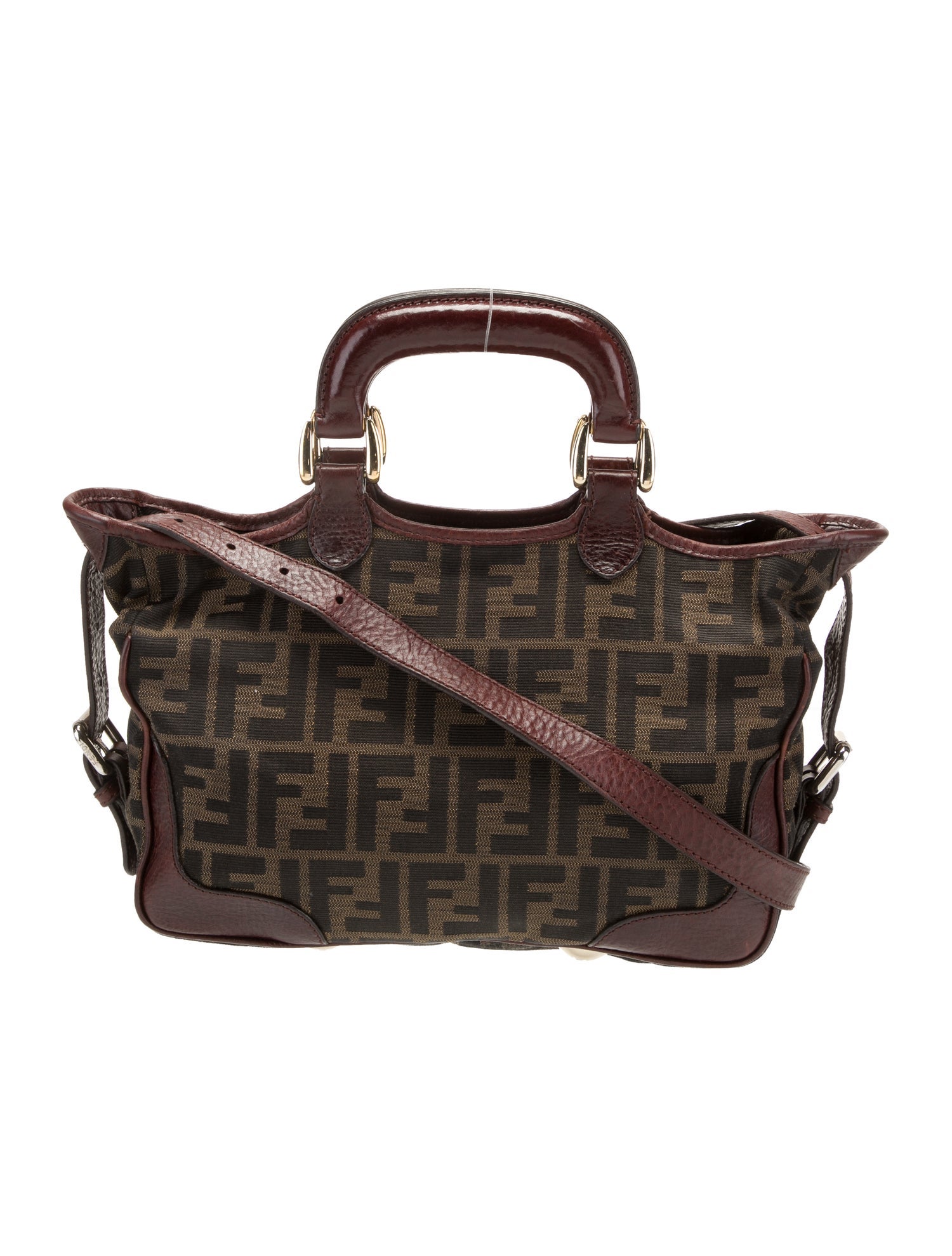 Fendi Zucca FF Top Handle Bag Vintage - Brown Handle Bags, Handbags ...