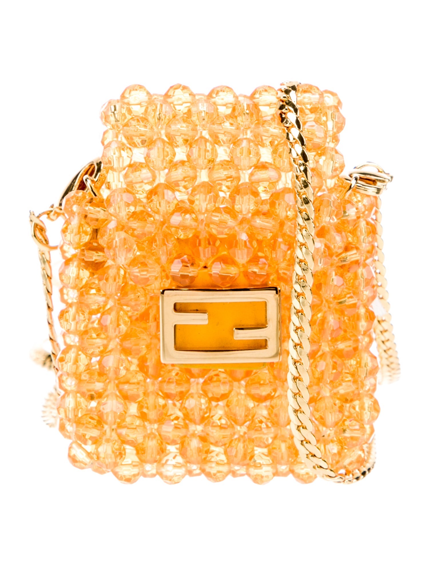 Fendi Beaded Pico Baguette - Orange Mini Bags, Handbags - FEN358038 ...