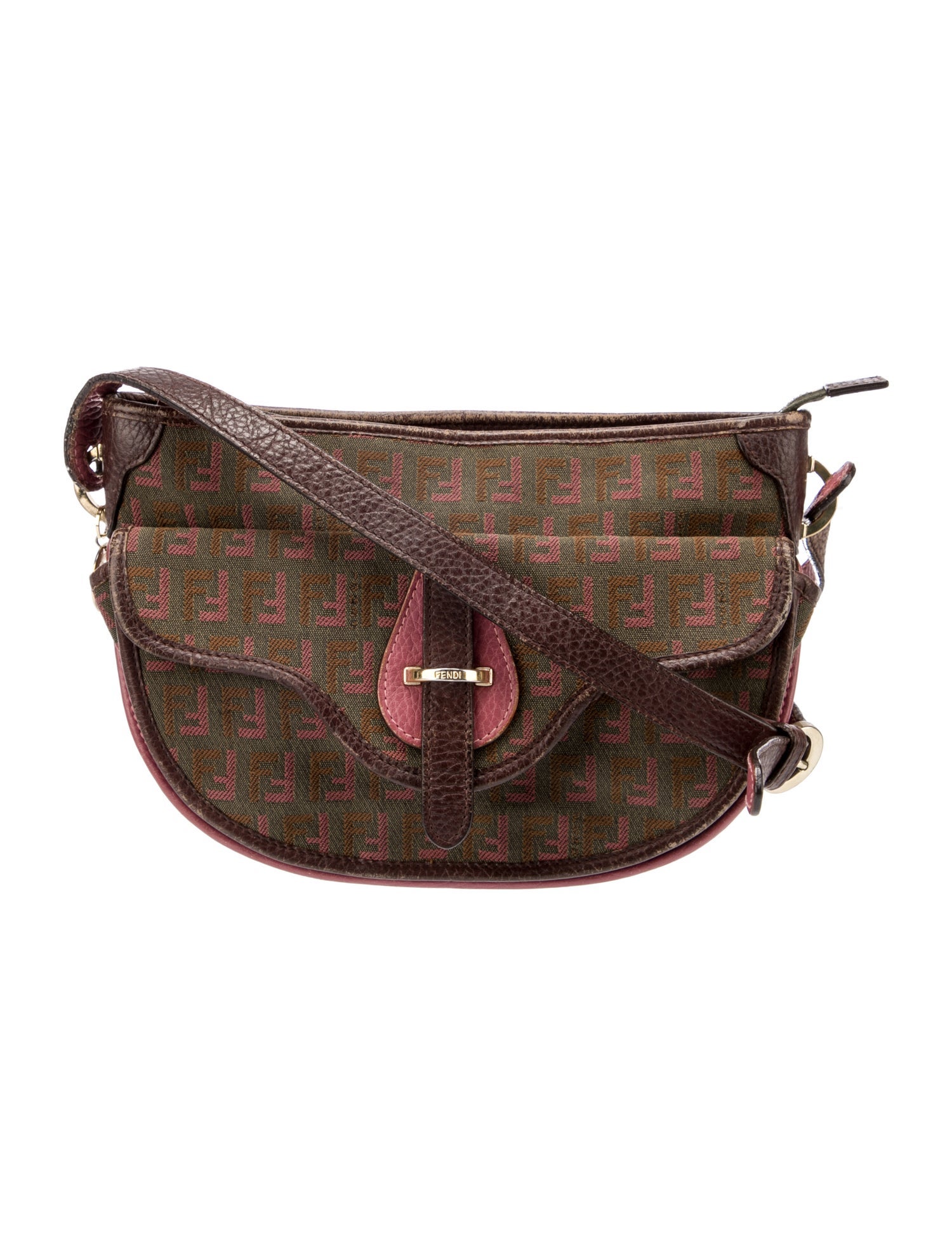 Fendi Zucchino FF Crossbody Bag Vintage - Green Crossbody Bags ...