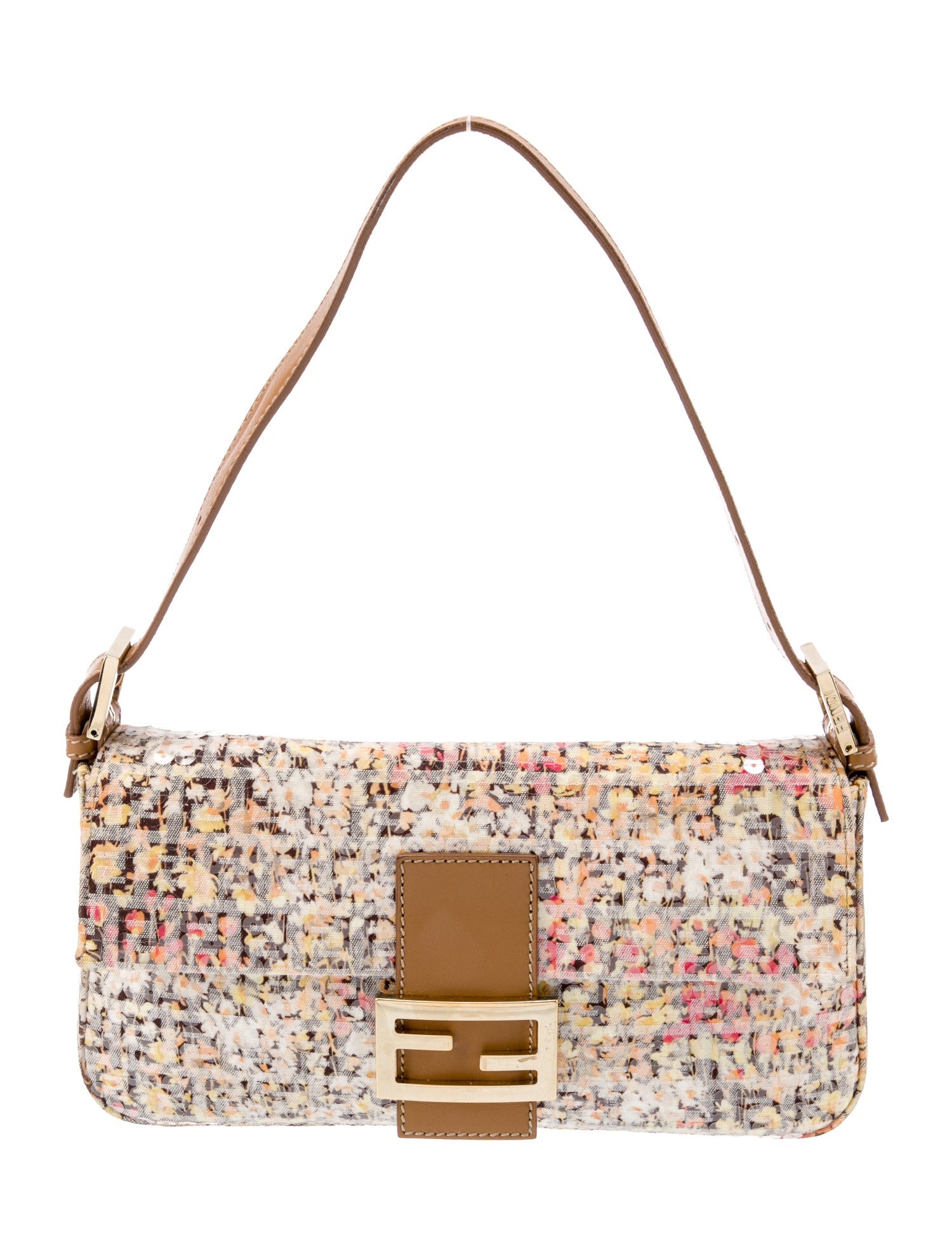 Fendi Zucchino FF Baguette - Neutrals Handle Bags, Handbags - FEN358731 ...