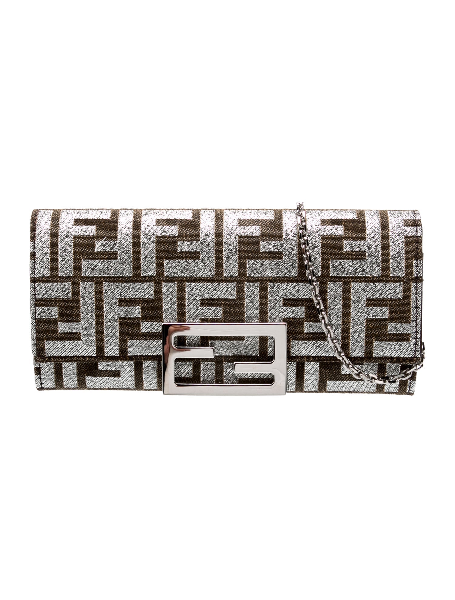 Fendi Zucca FF Wallet on Chain 2023 - Metallic Mini Bags, Handbags ...