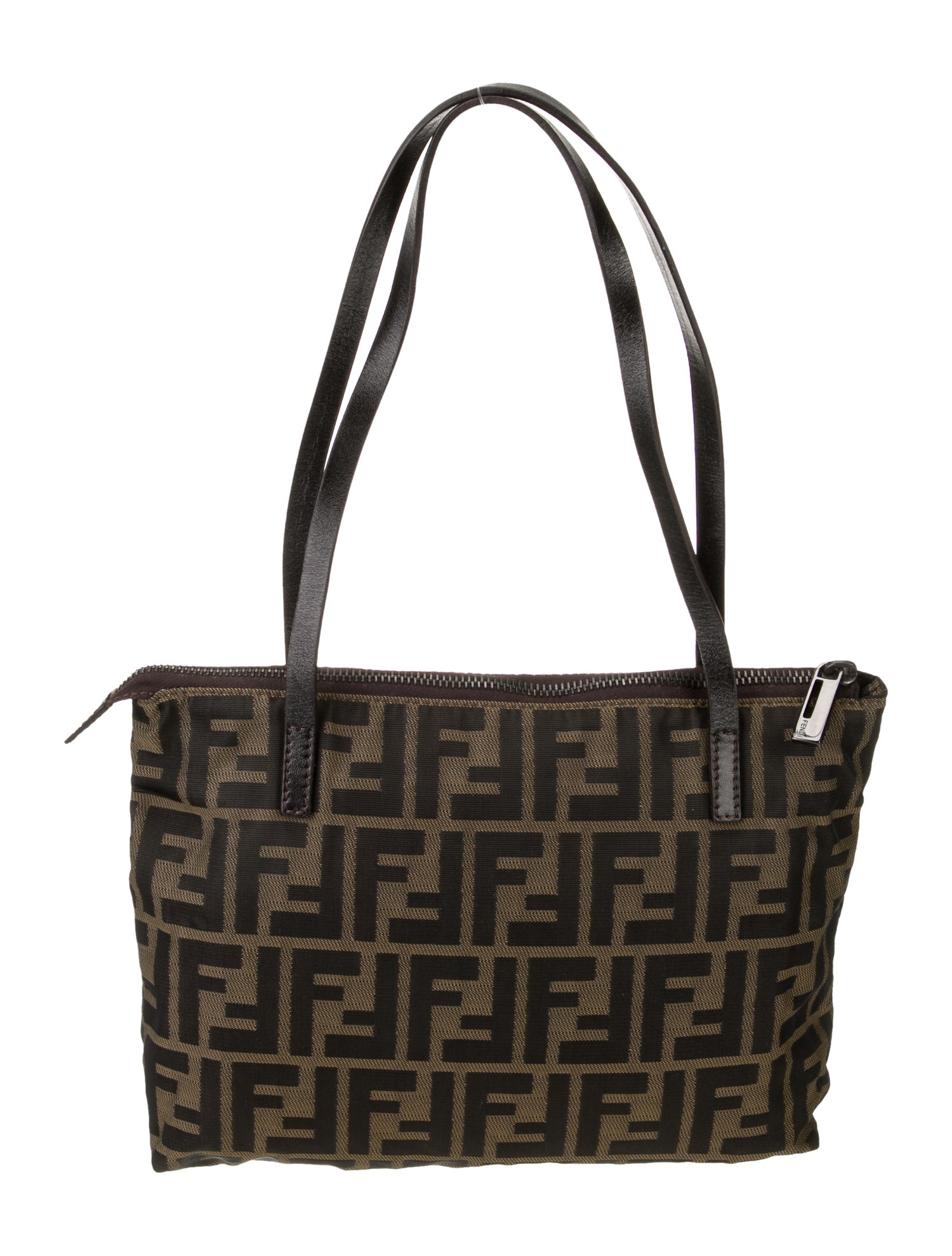 Fendi Zucca FF Shoulder Bag - Brown Shoulder Bags, Handbags - FEN359133 ...