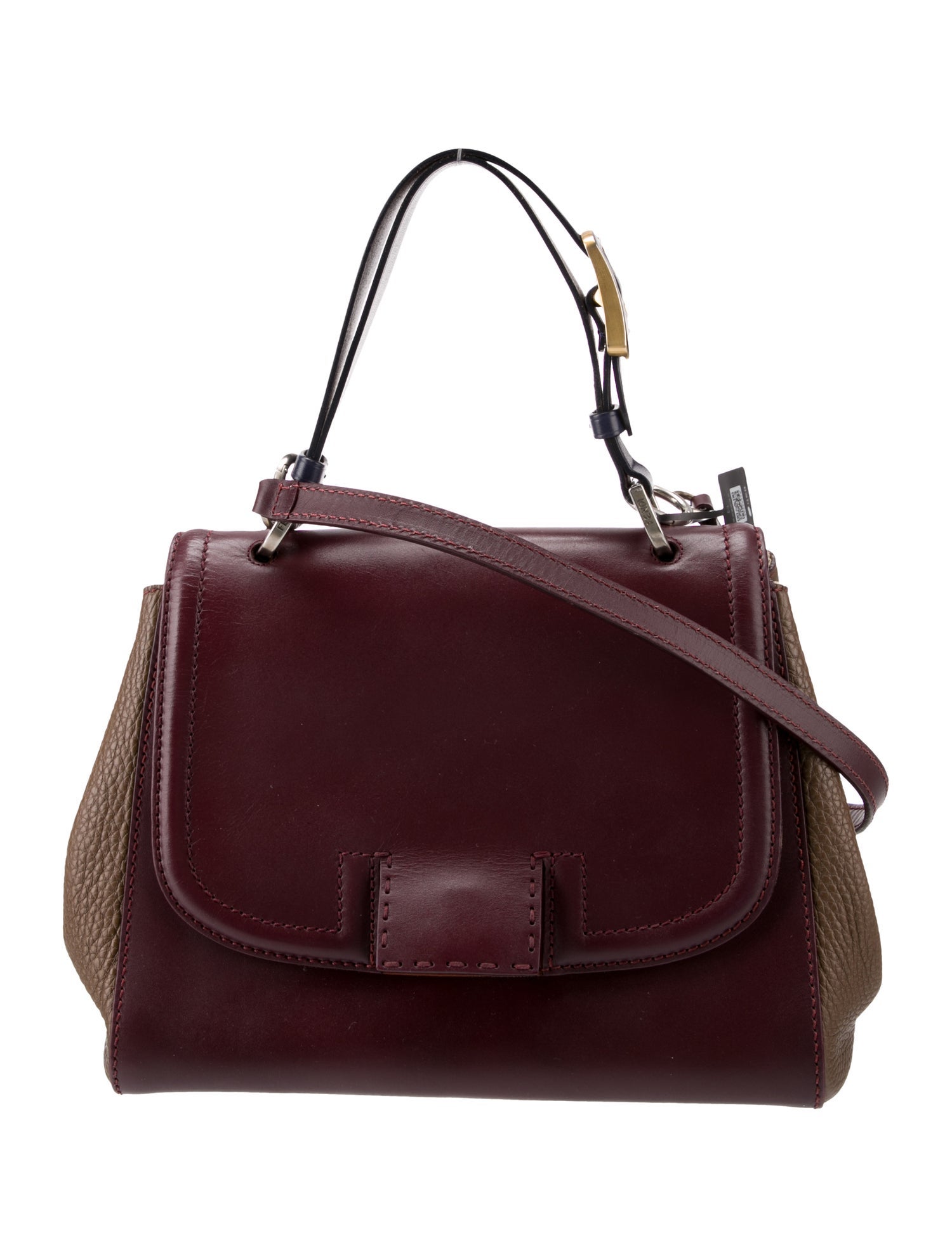 Fendi Pequin Peekaboo - Burgundy Handle Bags, Handbags - FEN359461 ...