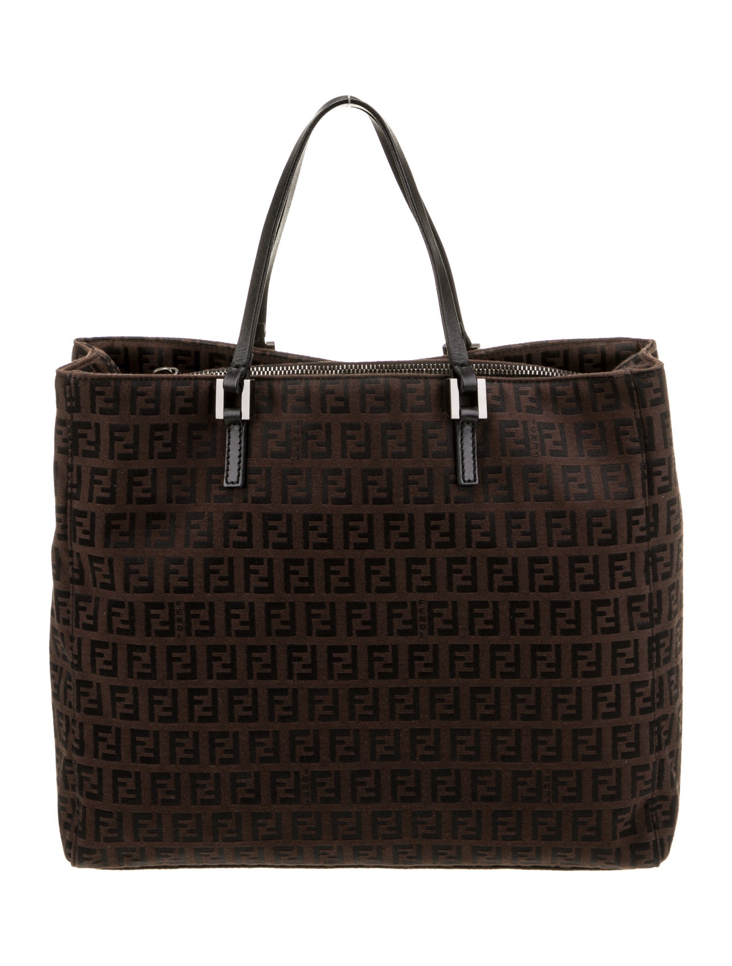 Fendi Zucchino FF Tote Vintage - Brown Totes, Handbags - FEN360634 ...