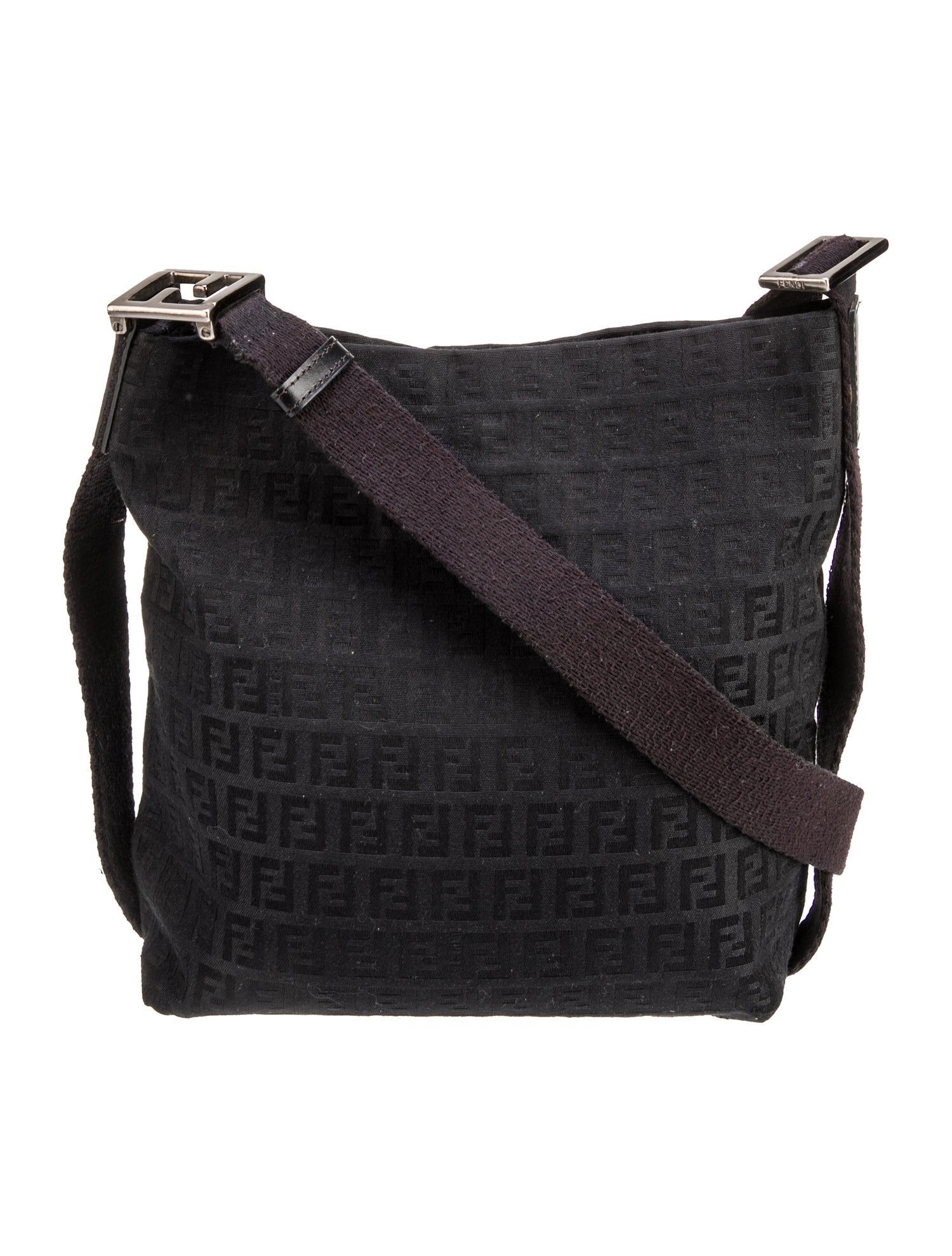 Fendi Zucchino FF Messenger Bag Vintage - Black Crossbody Bags ...
