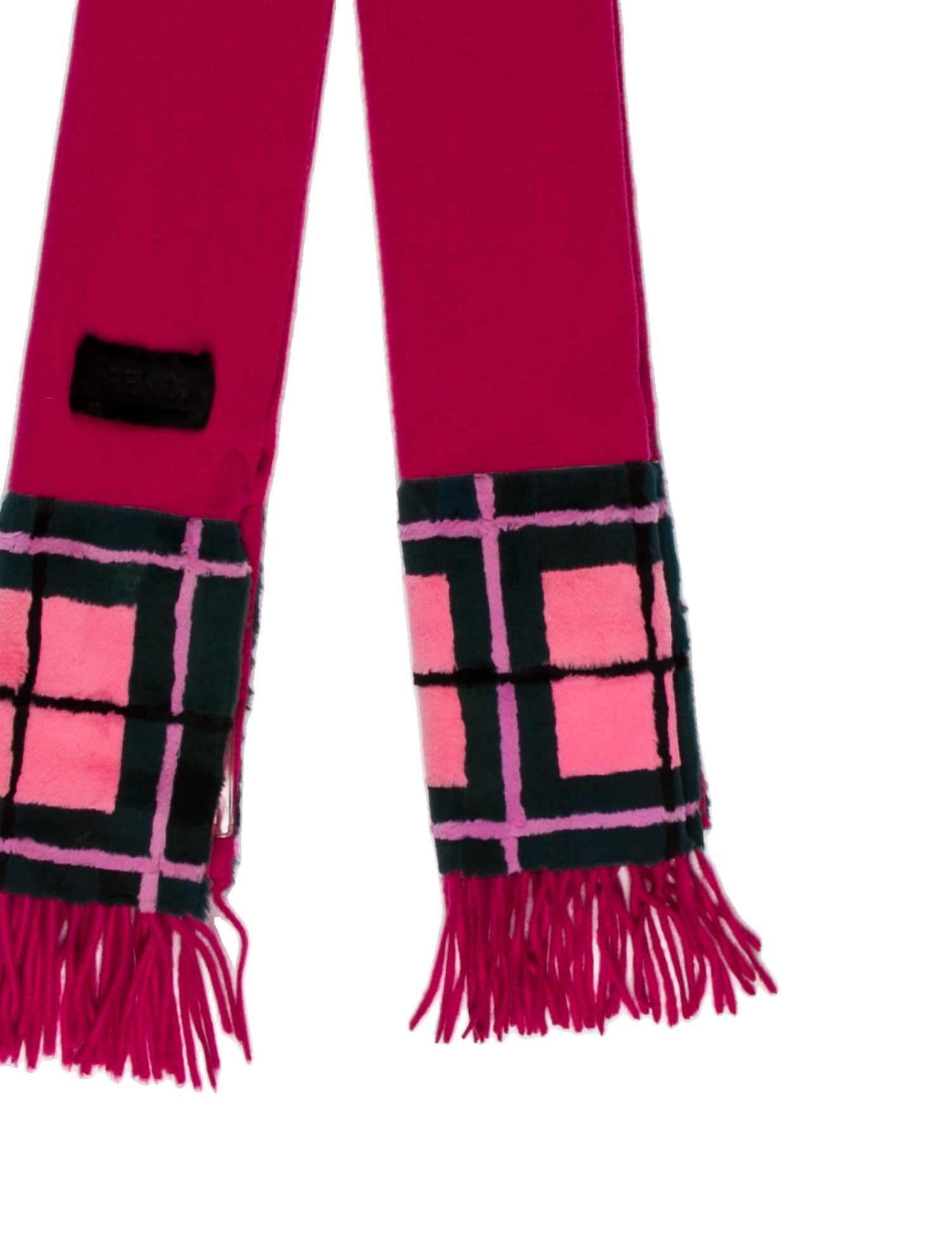 Fendi Cashmere Graphic Print Scarf w/ Tags - Pink Scarves and Shawls ...