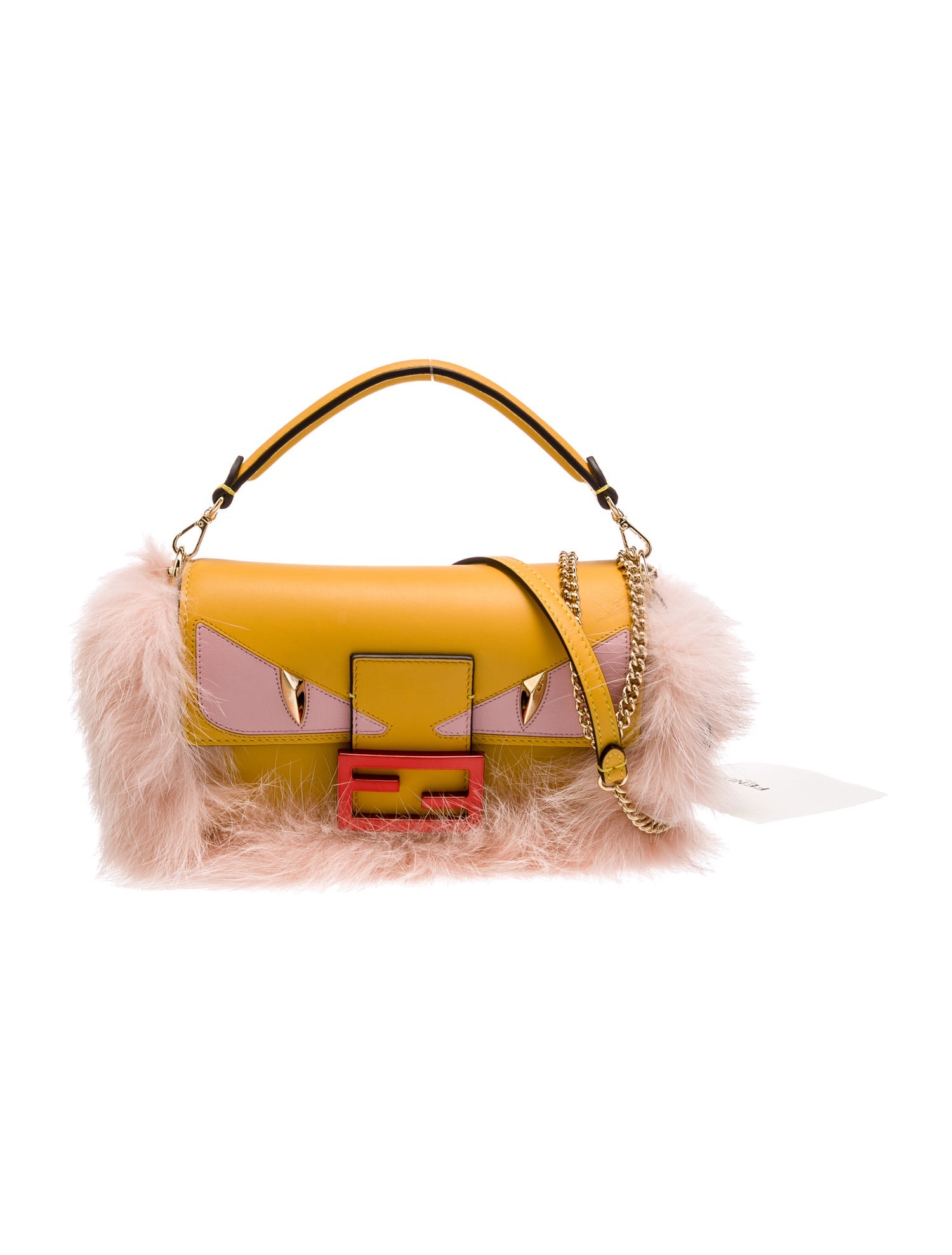 Fendi Monsters Baguette Mini 2025 w/ Tags - Yellow Shoulder Bags ...