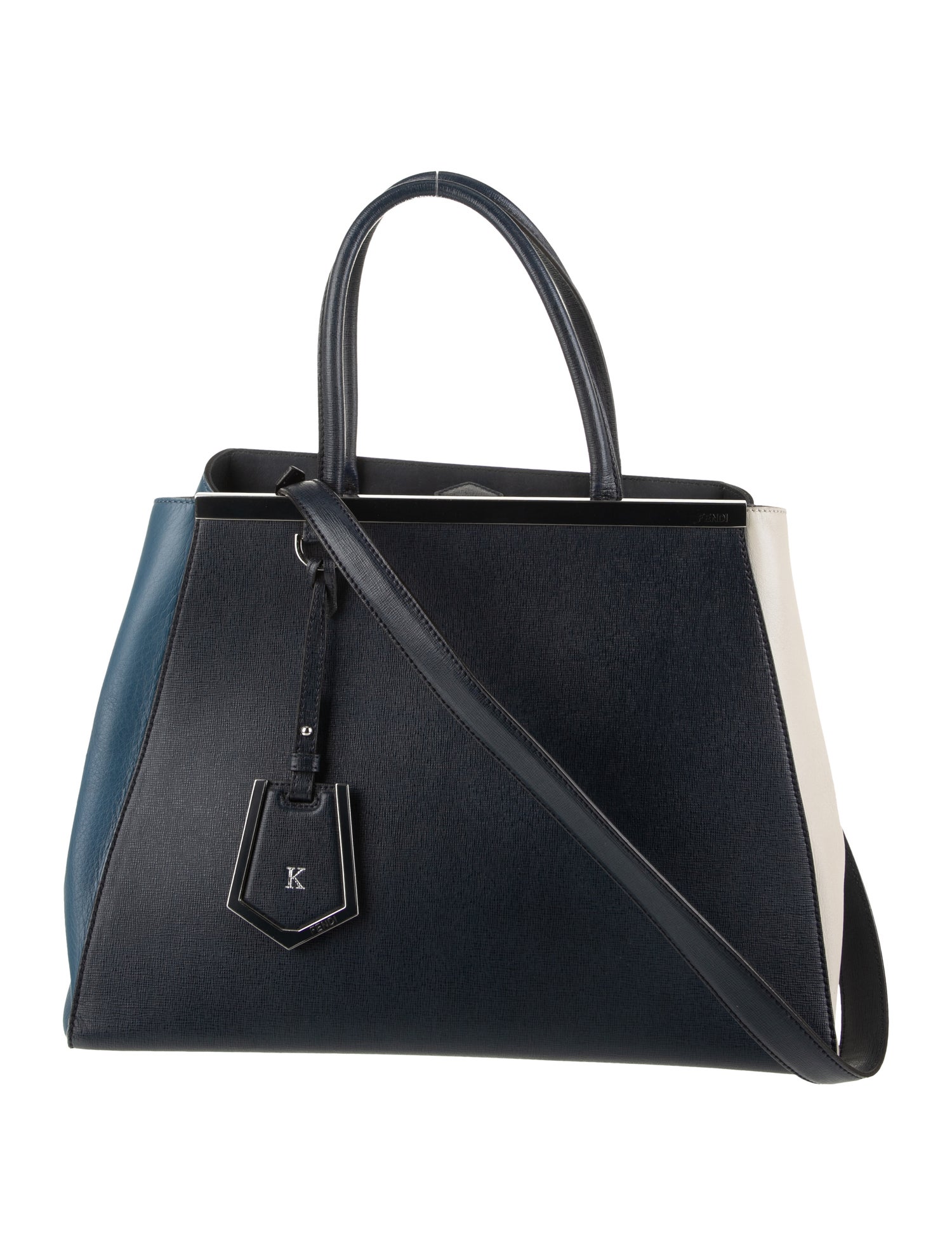 Fendi Leather 2Jours - Blue Handle Bags, Handbags - FEN367991 | The ...