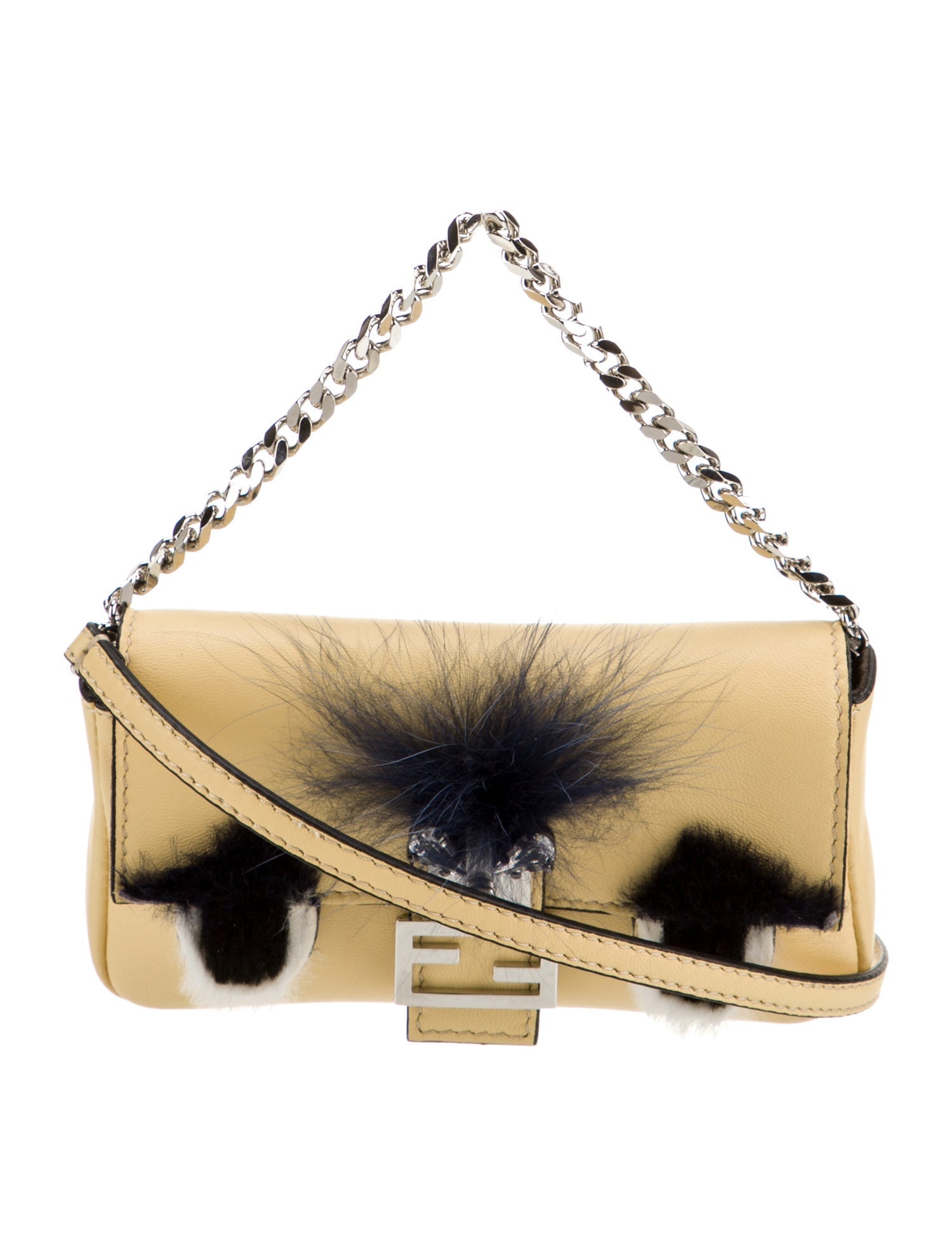 Fendi Monsters Baguette Micro - Yellow Mini Bags, Handbags - FEN368115 ...
