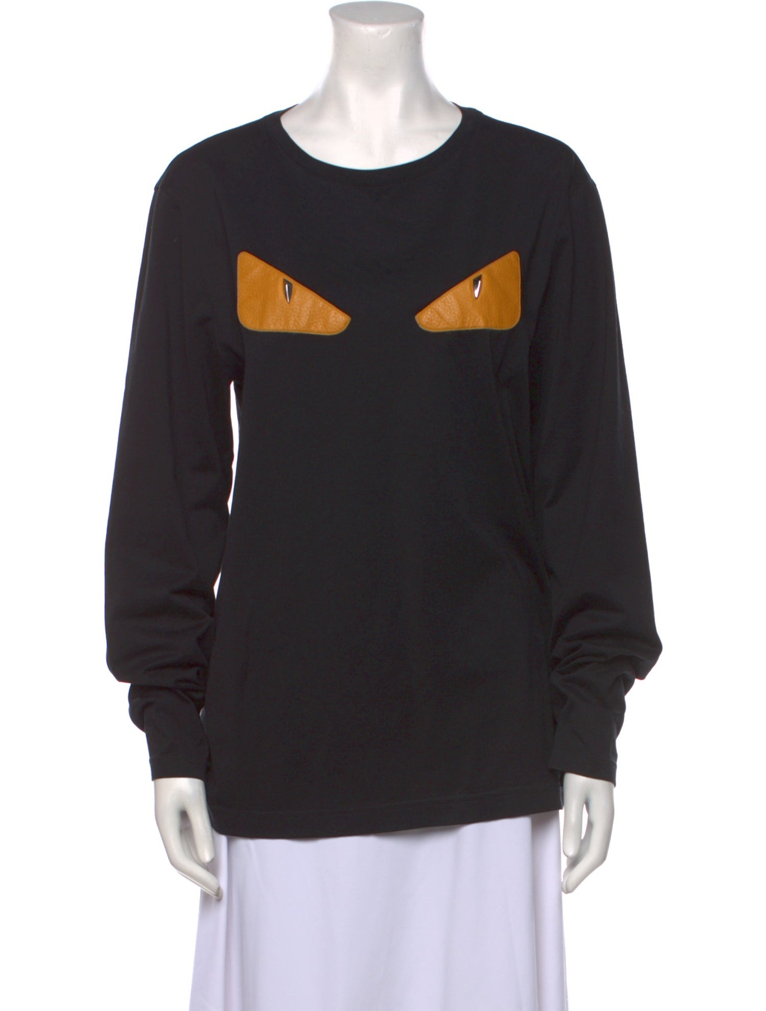 Fendi Graphic Print Crew Neck Sweater - Black Knitwear, Clothing ...