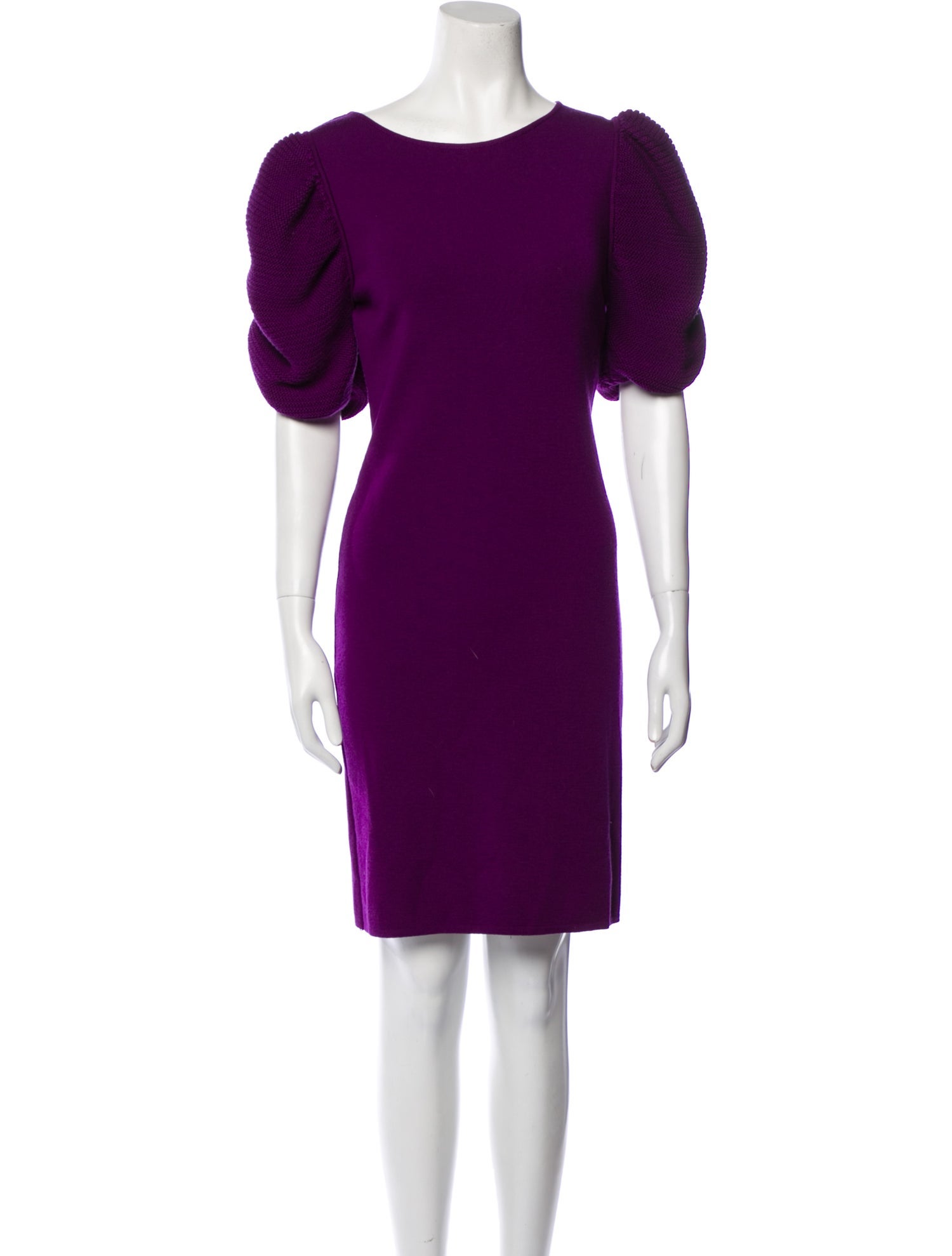 Fendi Scoop Neck Knee-Length Dress - Purple Dresses, Clothing ...