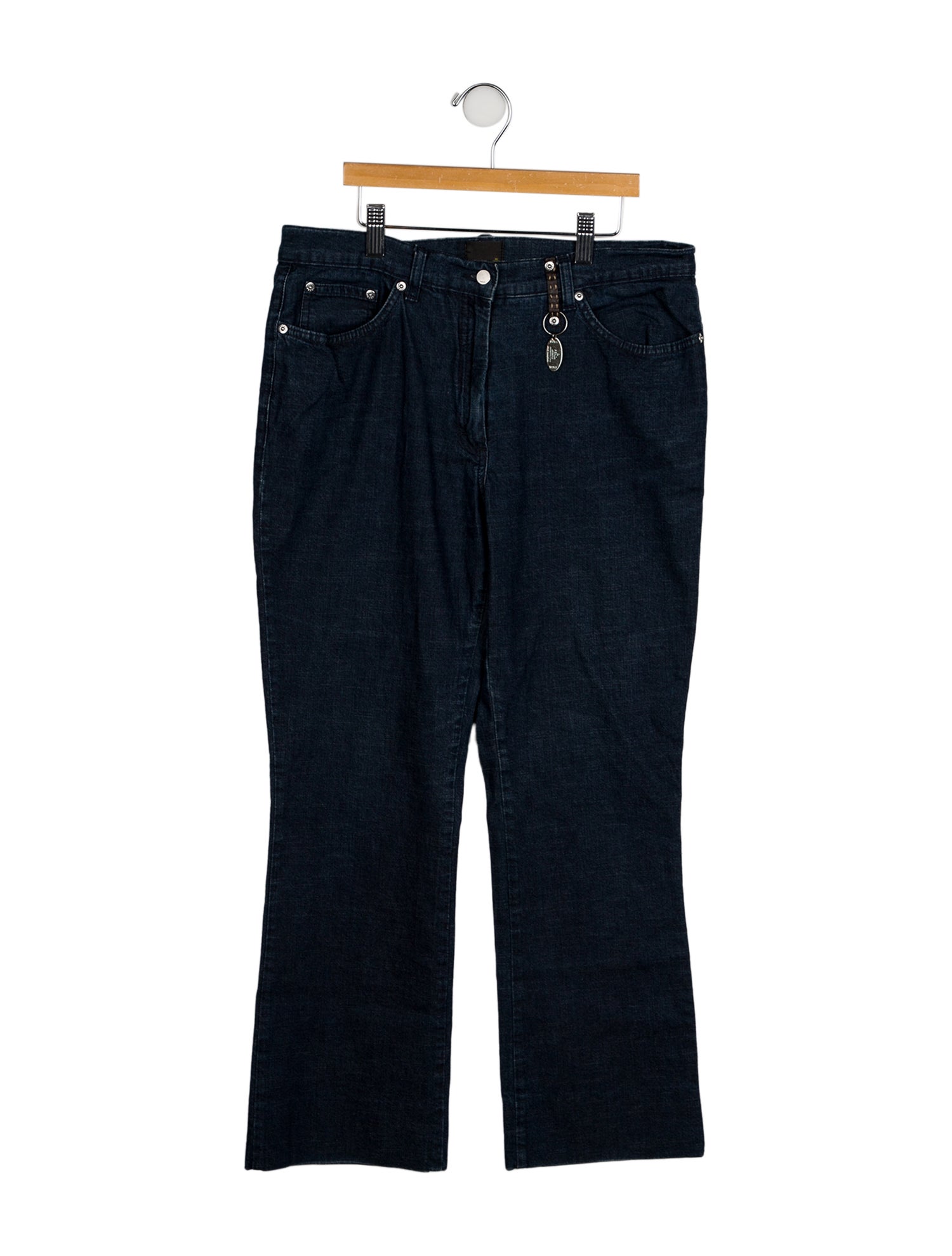 Fendi Mid-Rise Straight Leg Jeans - Blue, 9.5" Rise Jeans, Clothing ...
