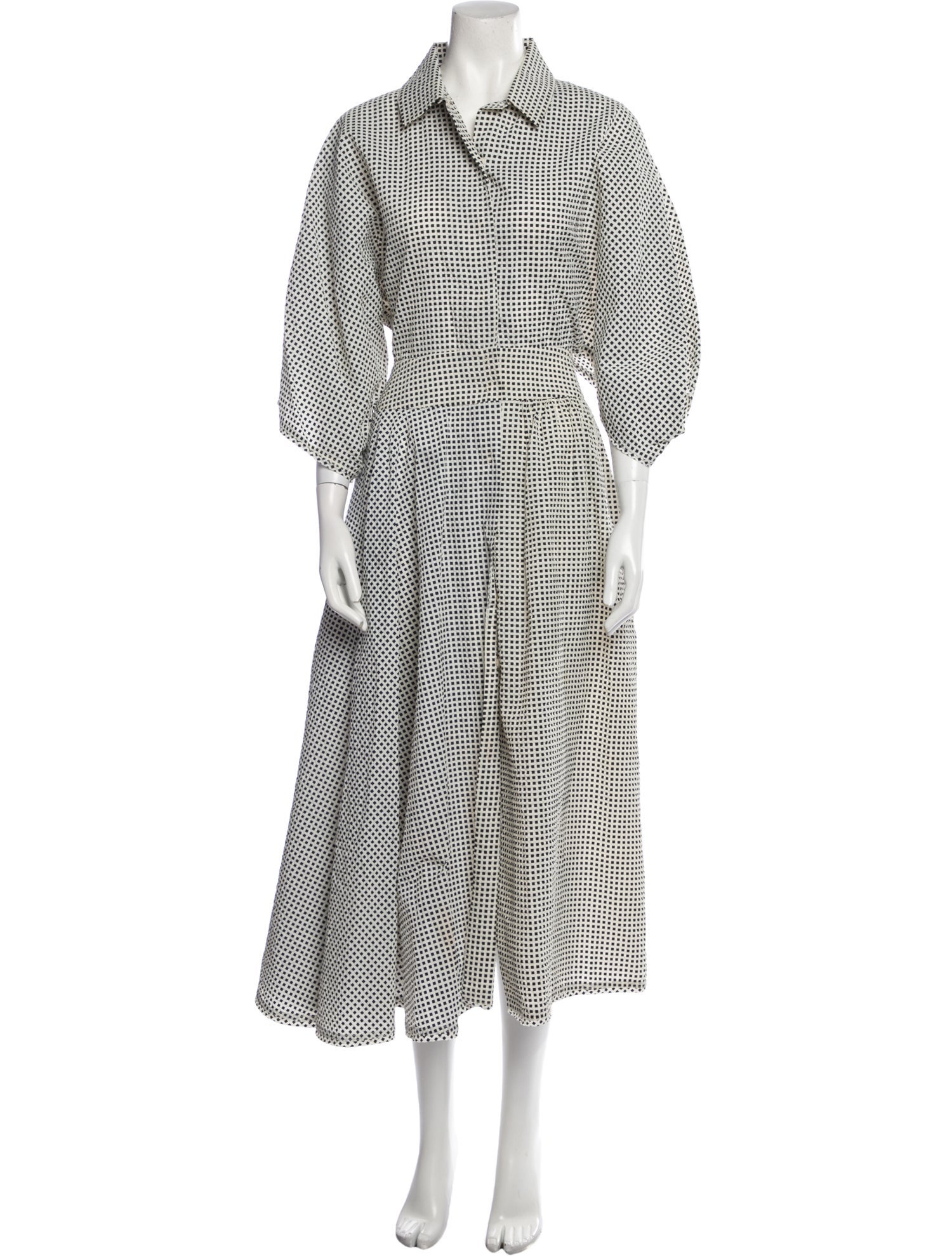 Fendi Polka Dot Print Long Dress - White Dresses, Clothing - FEN372352 ...