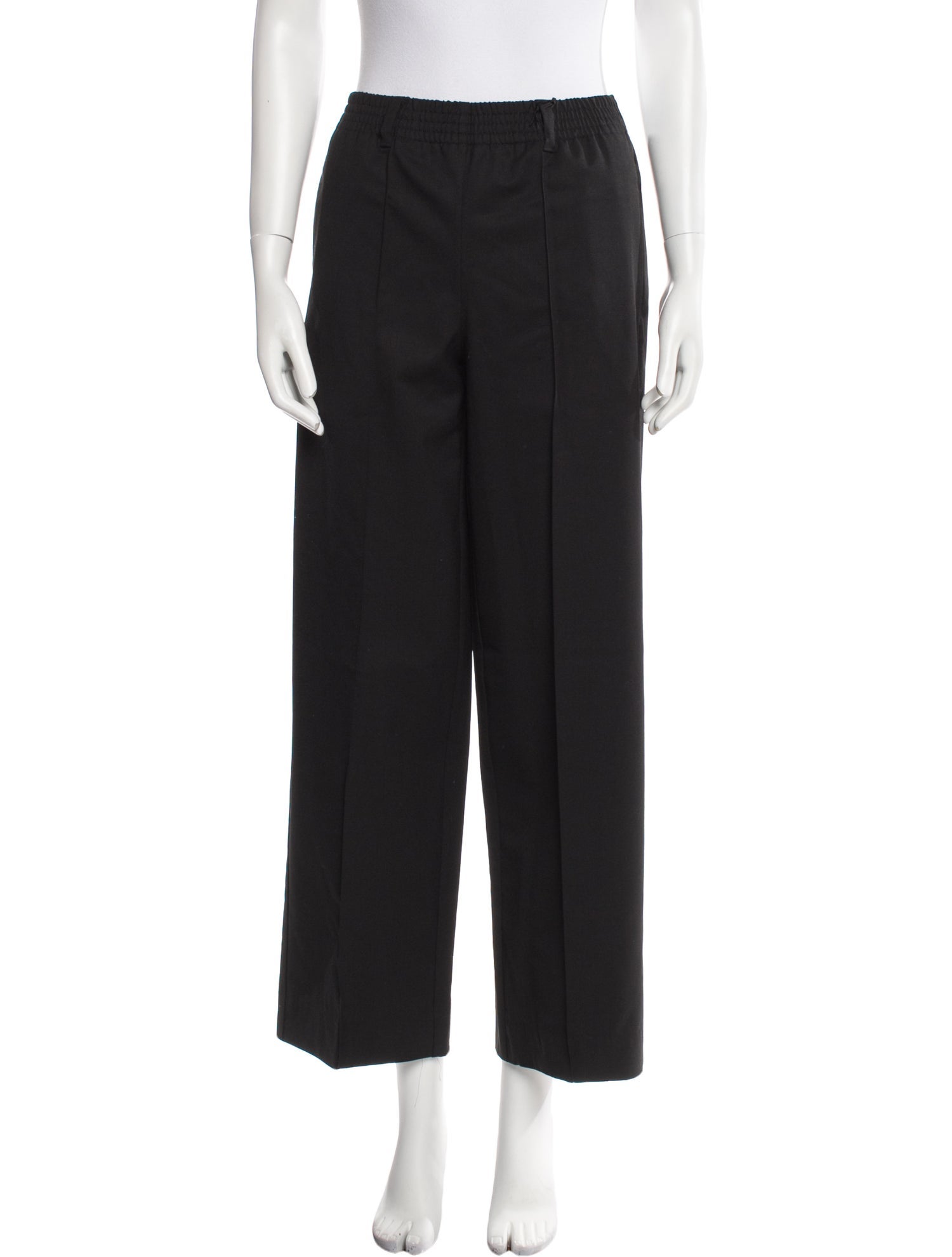 Fendi Wide Leg Pants w/ Tags - Black, 10.75" Rise Pants, Clothing ...