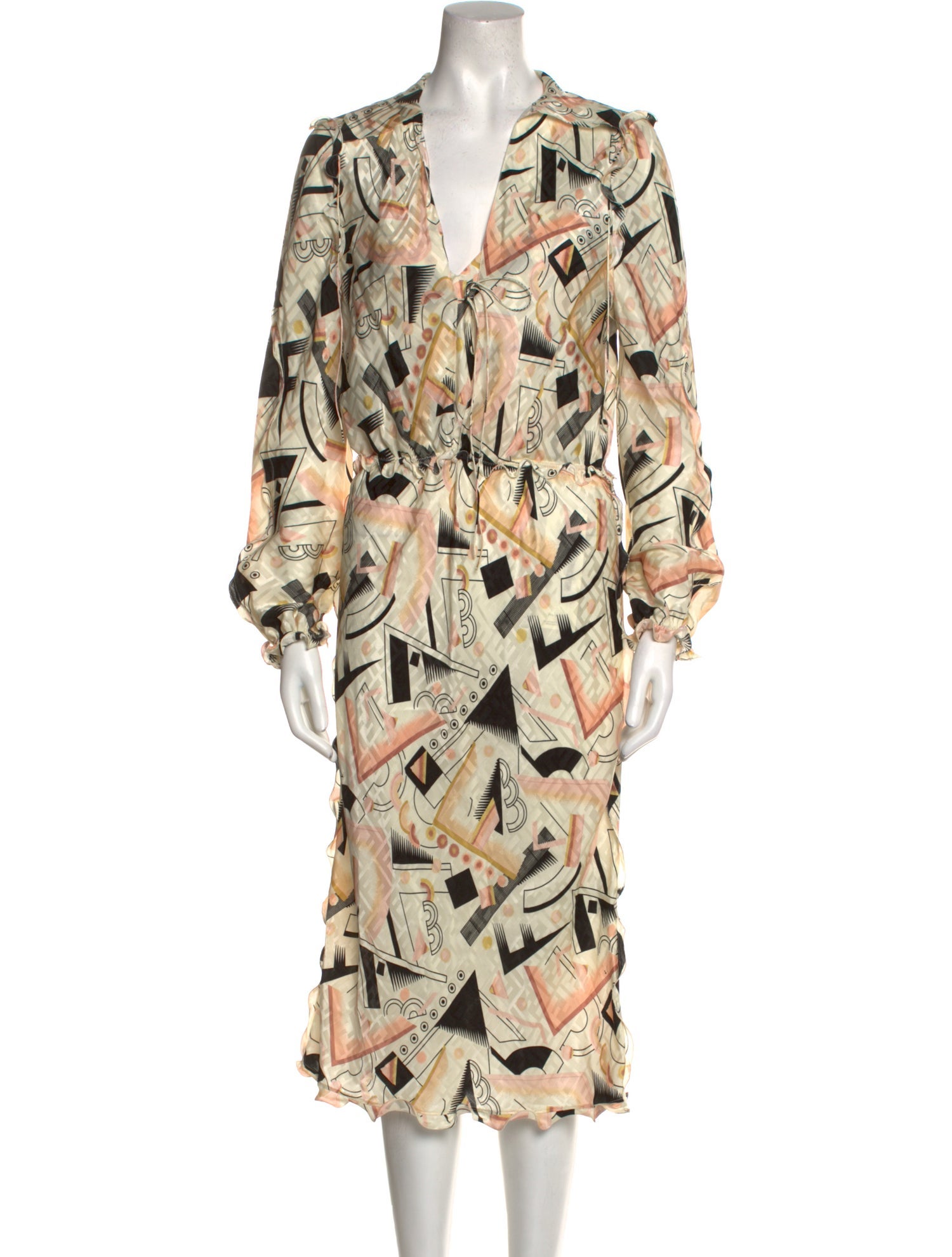 Fendi Silk Knee-Length Dress - Neutrals Dresses, Clothing - FEN372926 ...