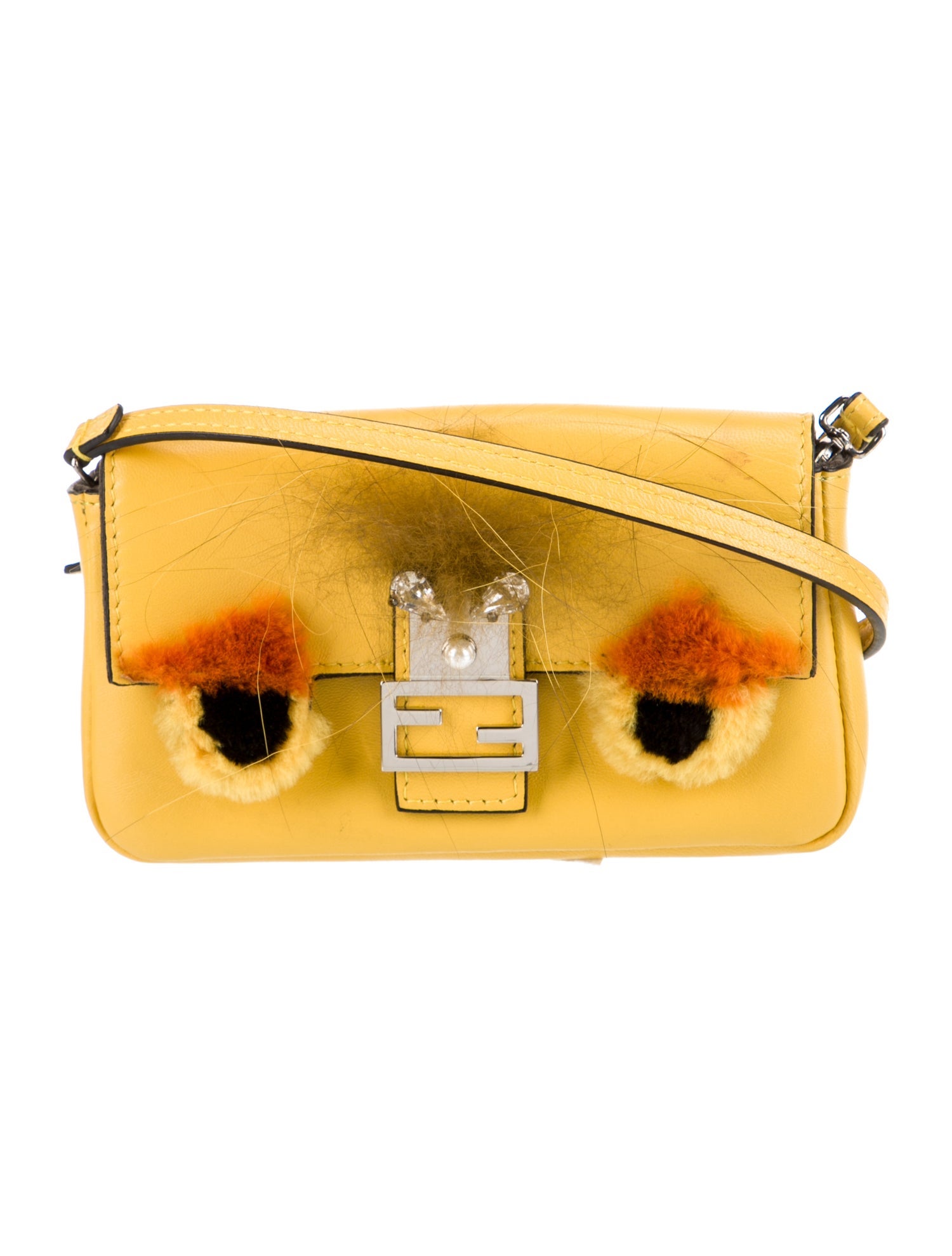 Fendi Monsters Baguette - Yellow Crossbody Bags, Handbags - FEN374080 ...