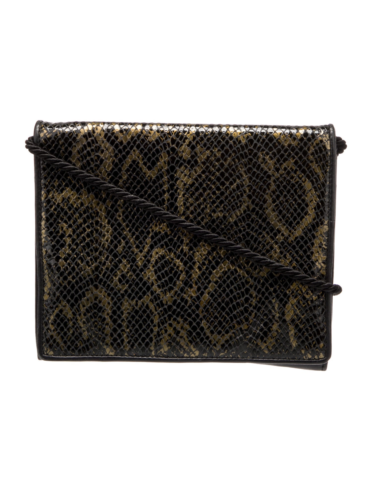 Fendi Snakeskin Portfolio Vintage - Black Crossbody Bags, Handbags ...