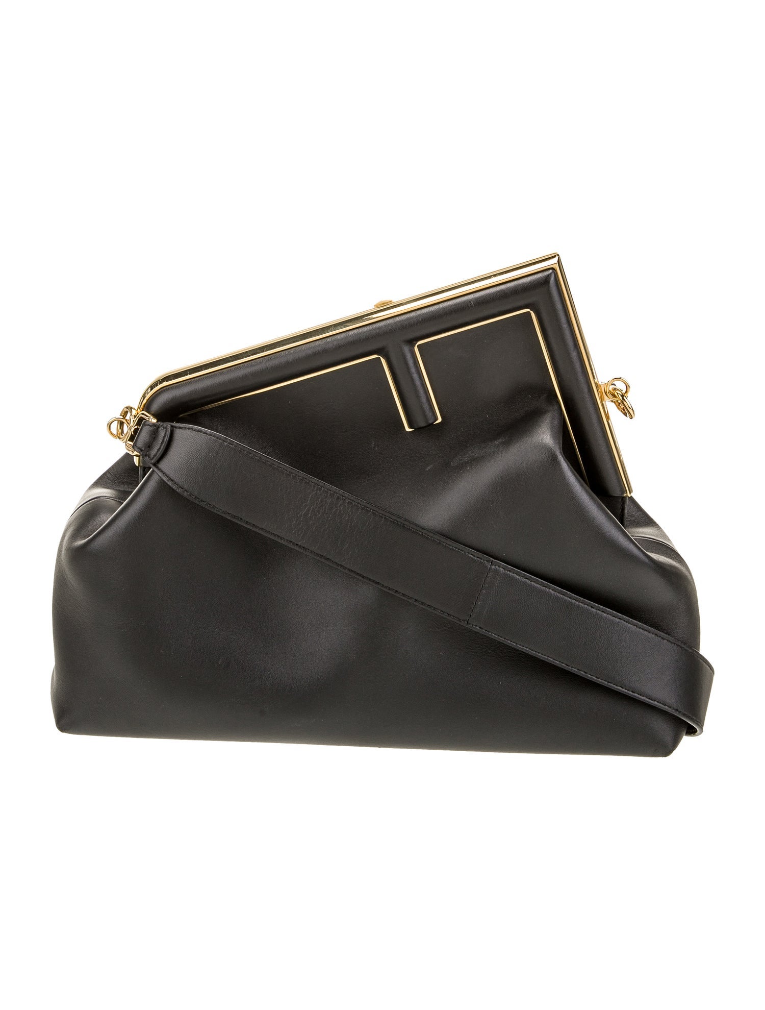 Fendi Leather Shoulder Bag Medium - Black Shoulder Bags, Handbags ...