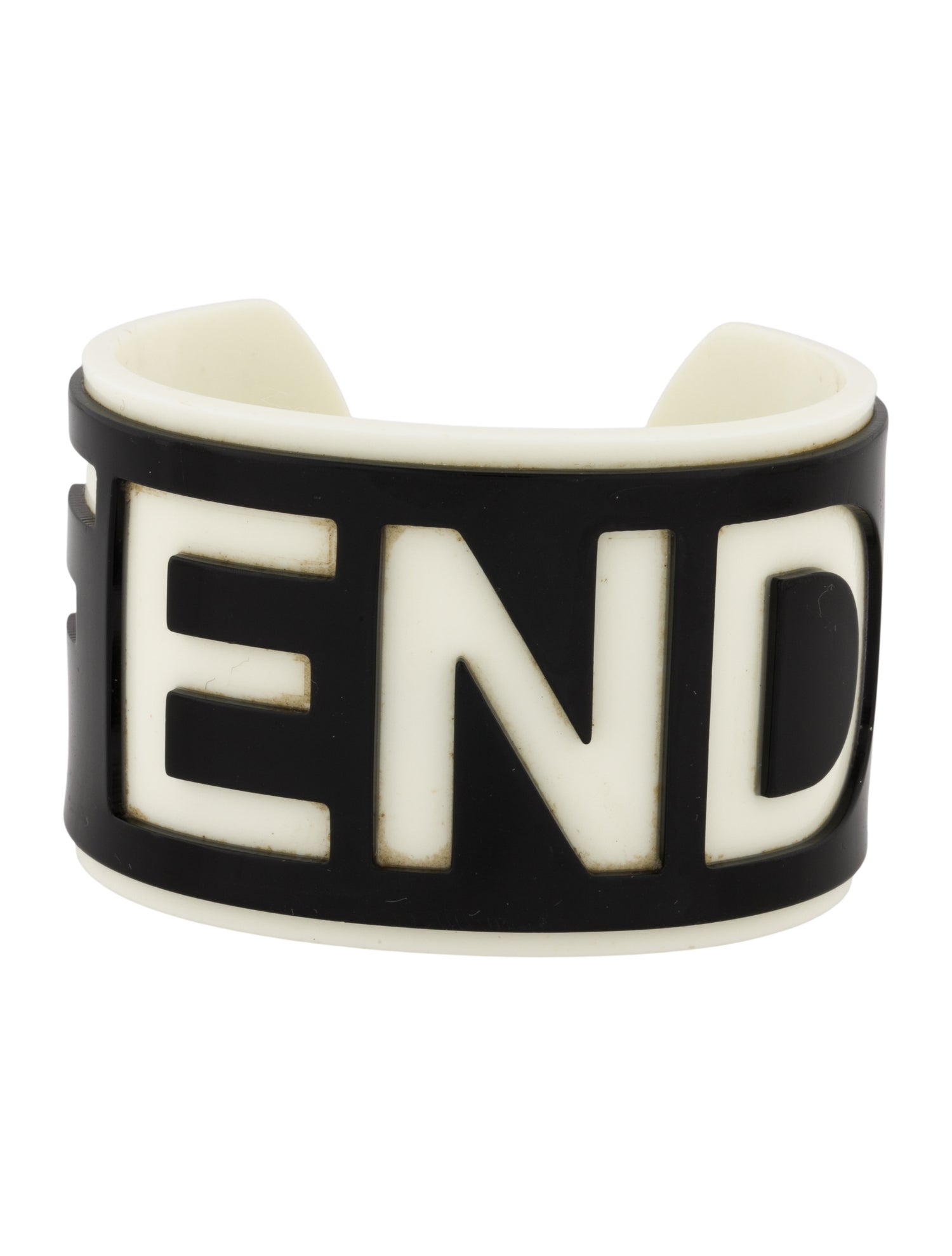 Fendi Resin Cuff Bracelet - Black Cuff, Bracelets - FEN376175 | The ...