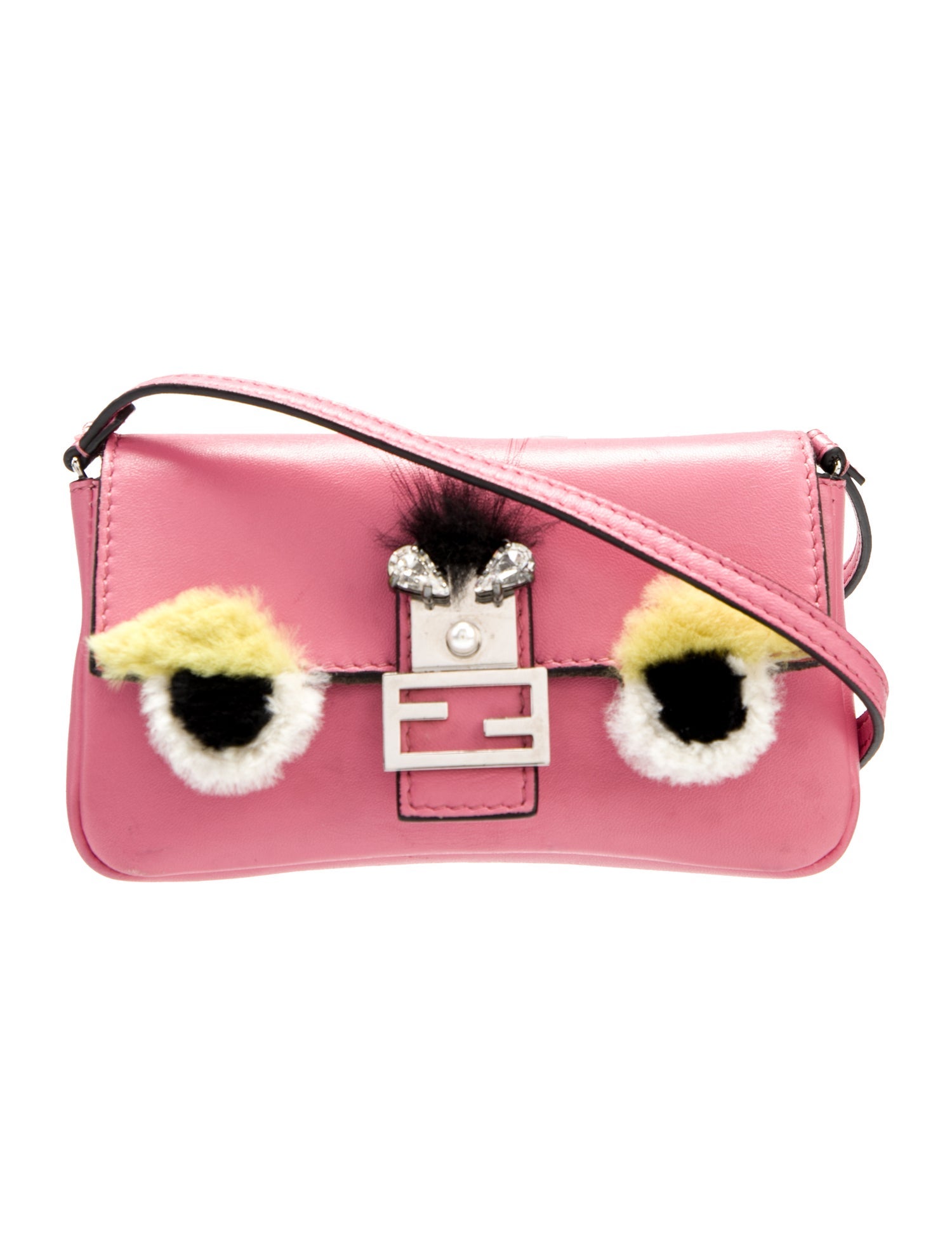 Fendi Monsters Baguette Mini - Pink Mini Bags, Handbags - FEN376977 ...