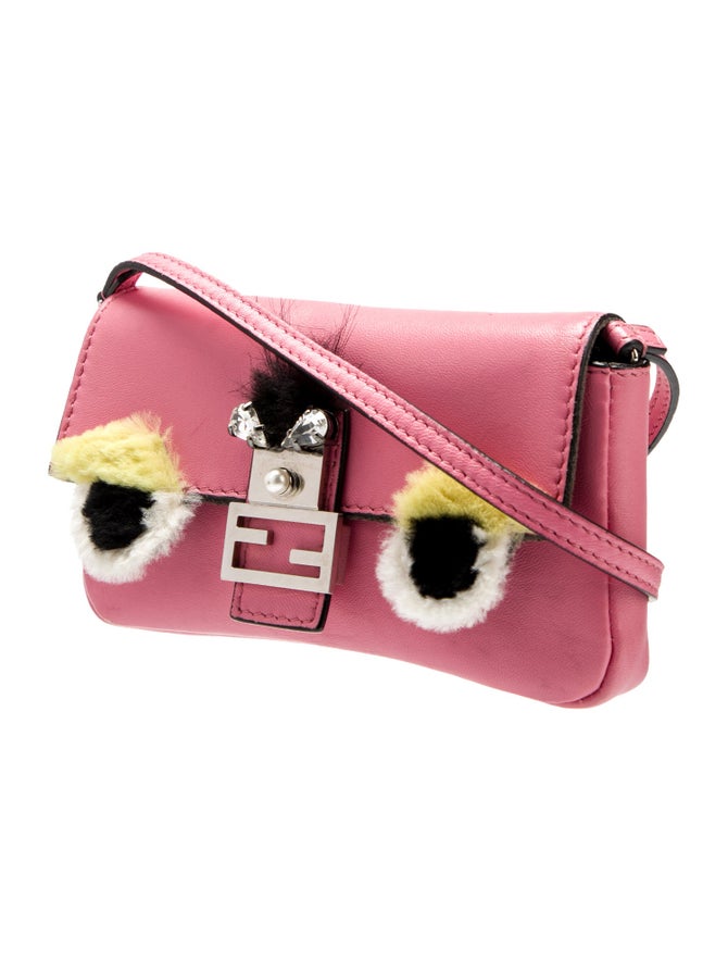 Fendi Monsters Baguette Mini - Pink Mini Bags, Handbags - FEN376977 ...