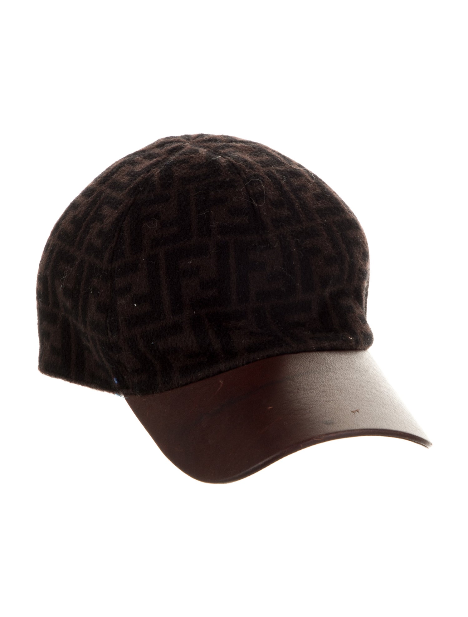 Fendi Zucca FF Wool Baseball Cap - Brown Hats, Accessories - FEN377095 ...