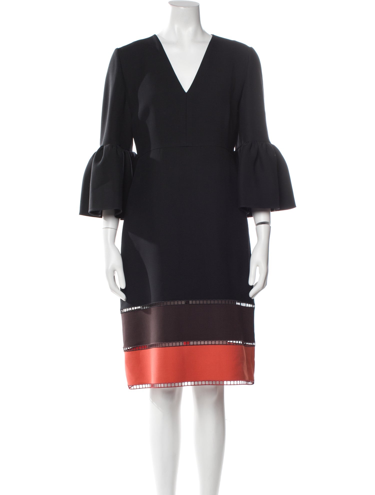 Fendi Wool Knee-Length Dress - Black Dresses, Clothing - FEN378981 ...