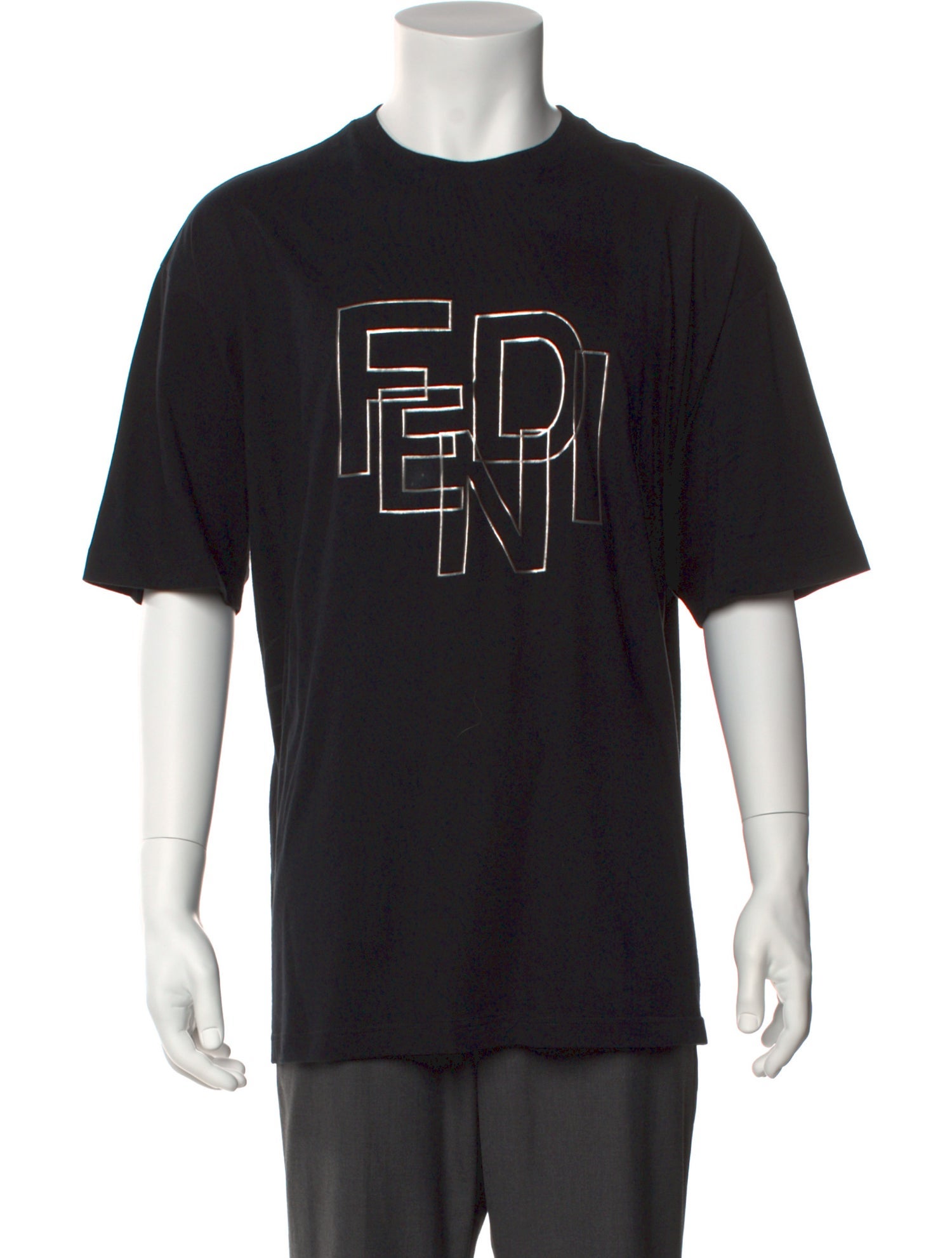 Fendi Monsters Motif Crew Neck T-Shirt - Black T-Shirts, Clothing ...