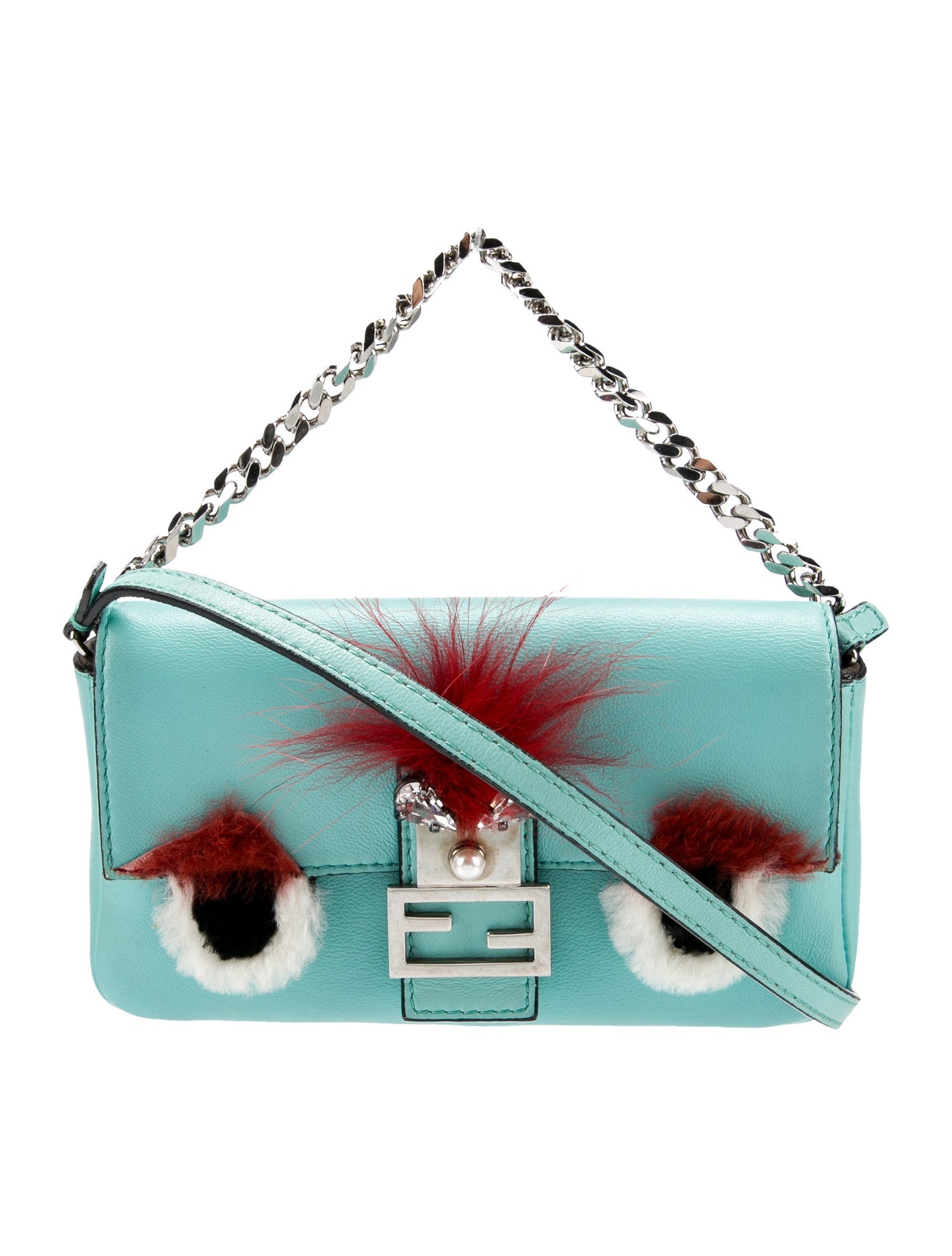 Fendi Monsters Evening Bag - Blue Mini Bags, Handbags - FEN380733 | The ...