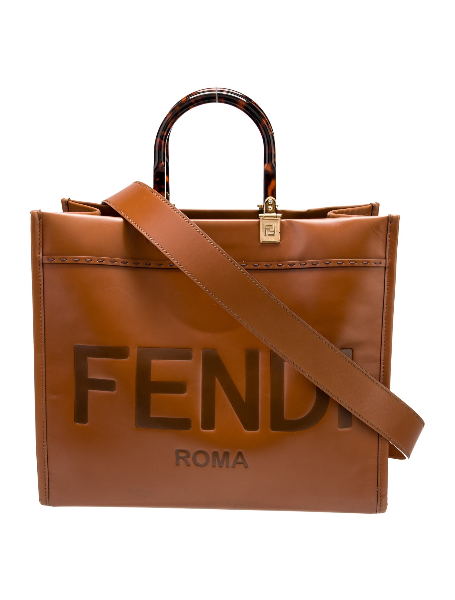 Fendi Leather Tote - Brown Totes, Handbags - FEN357452 | The RealReal