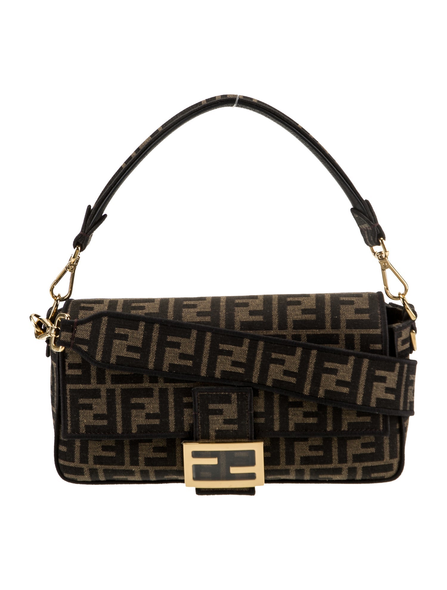 Fendi Zucca FF Baguette Vintage - Brown Shoulder Bags, Handbags ...