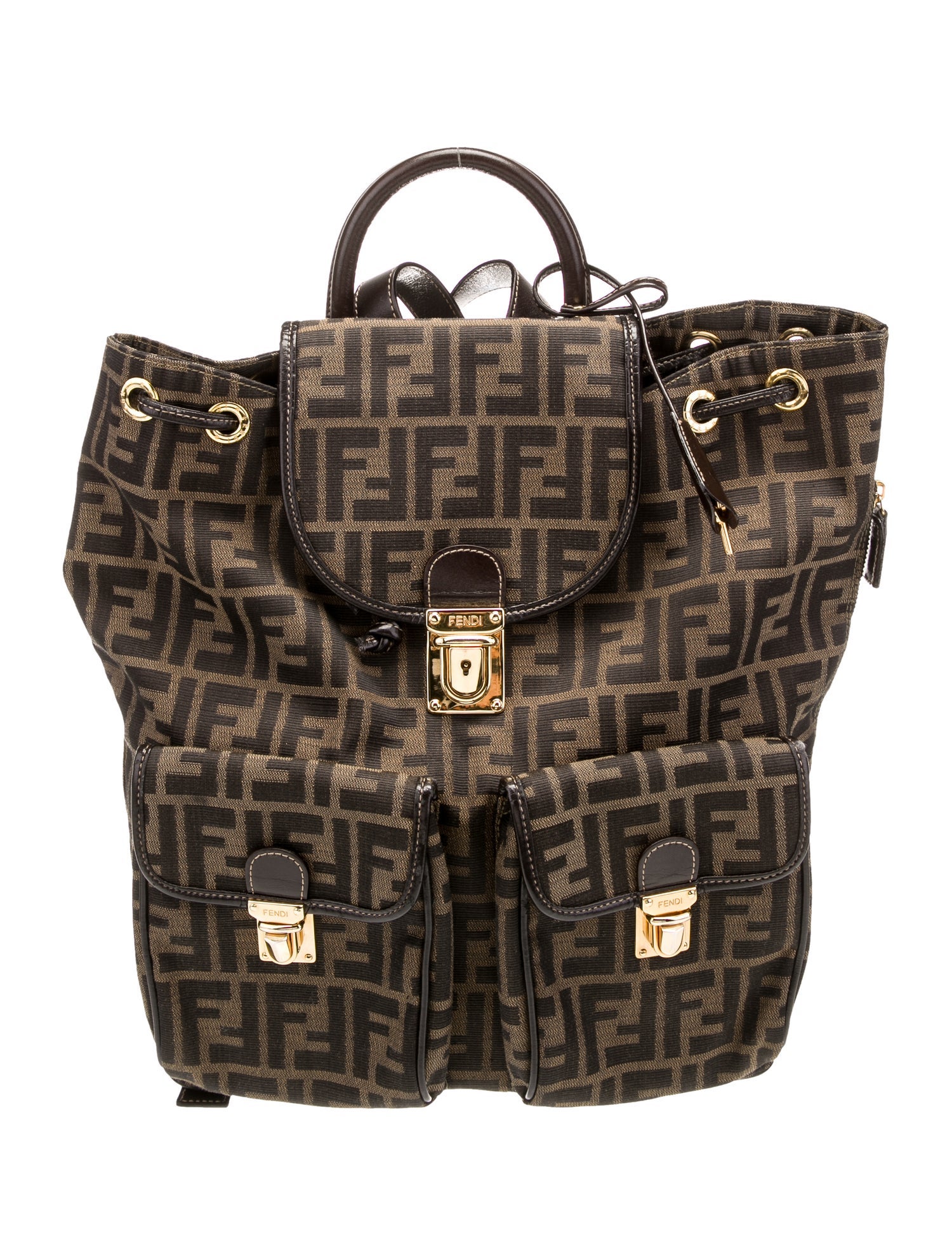Fendi Zucca FF Backpack Vintage - Brown Backpacks, Handbags - FEN385042 ...