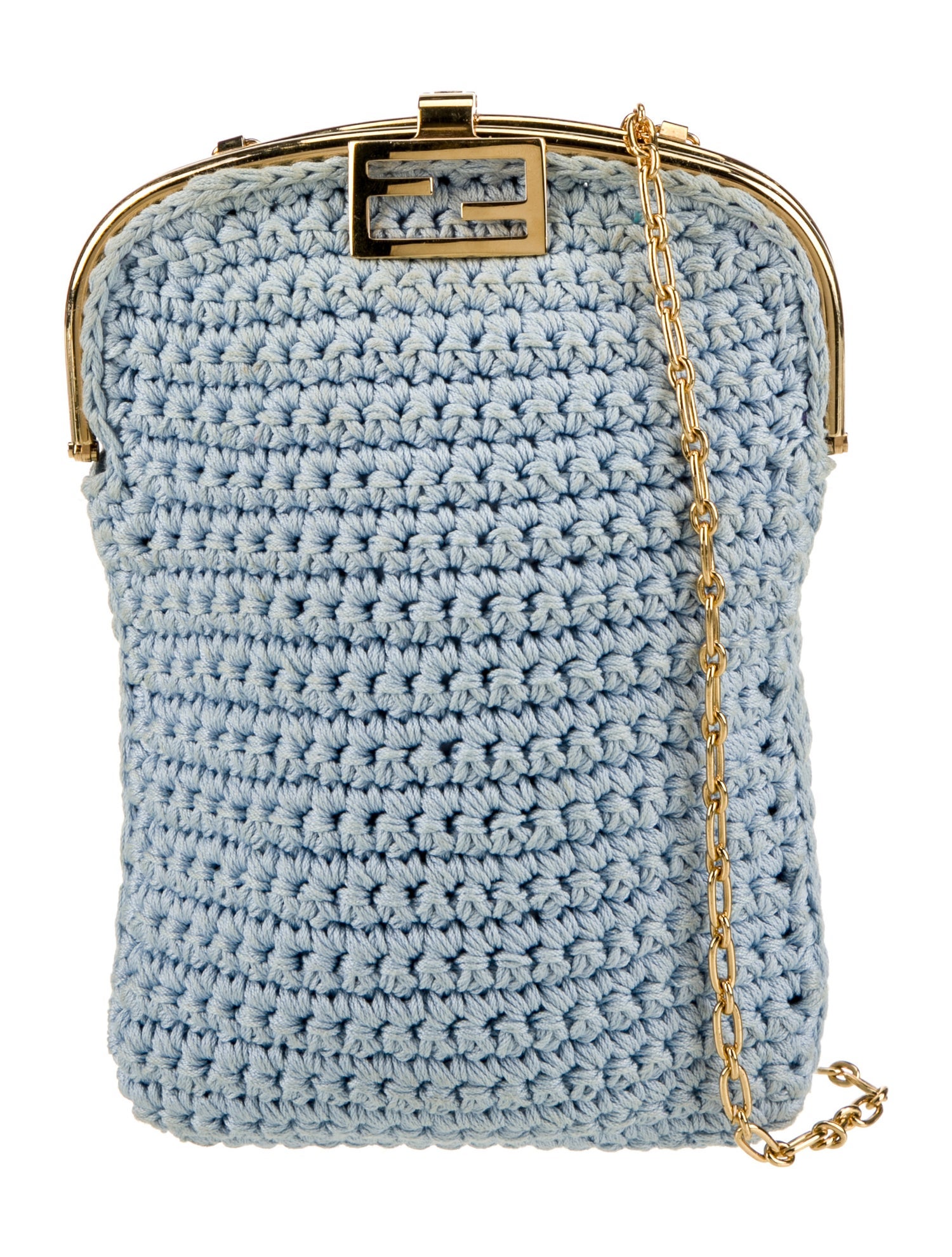 Fendi Crochet - Blue Mini Bags, Handbags - FEN386105 | The RealReal