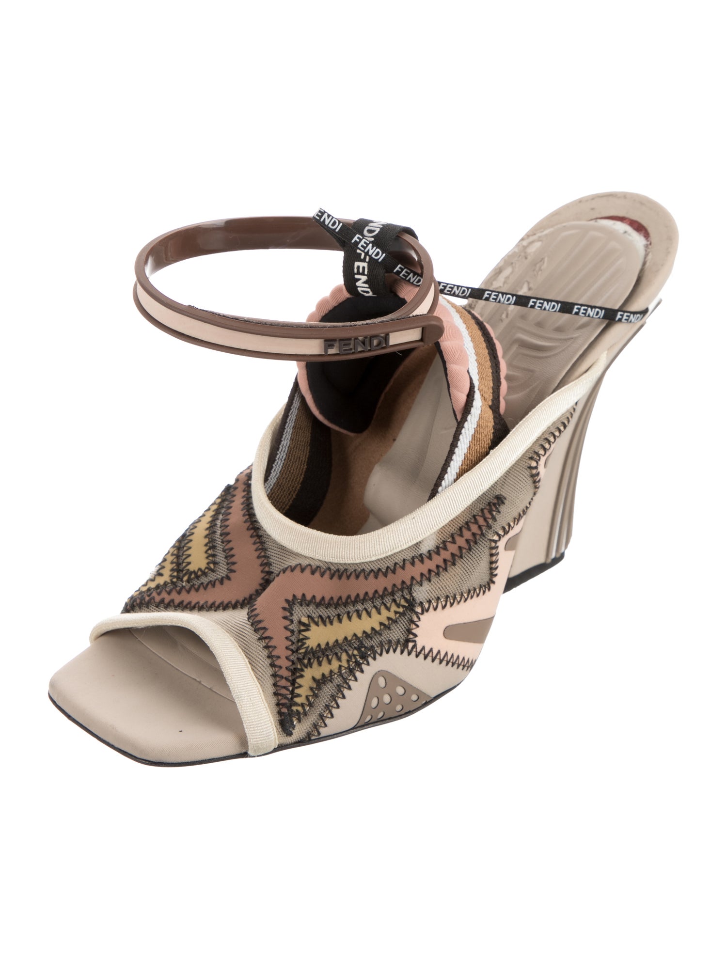 Fendi Patterned Sandals - Neutrals Sandals, Shoes - FEN423457 | The ...