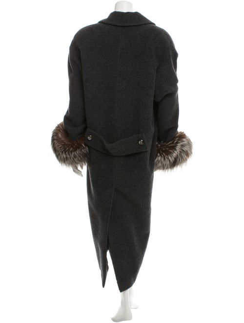 Fendi Fox Fur-Trimmed Wool Coat - Clothing - FEN45851 | The RealReal