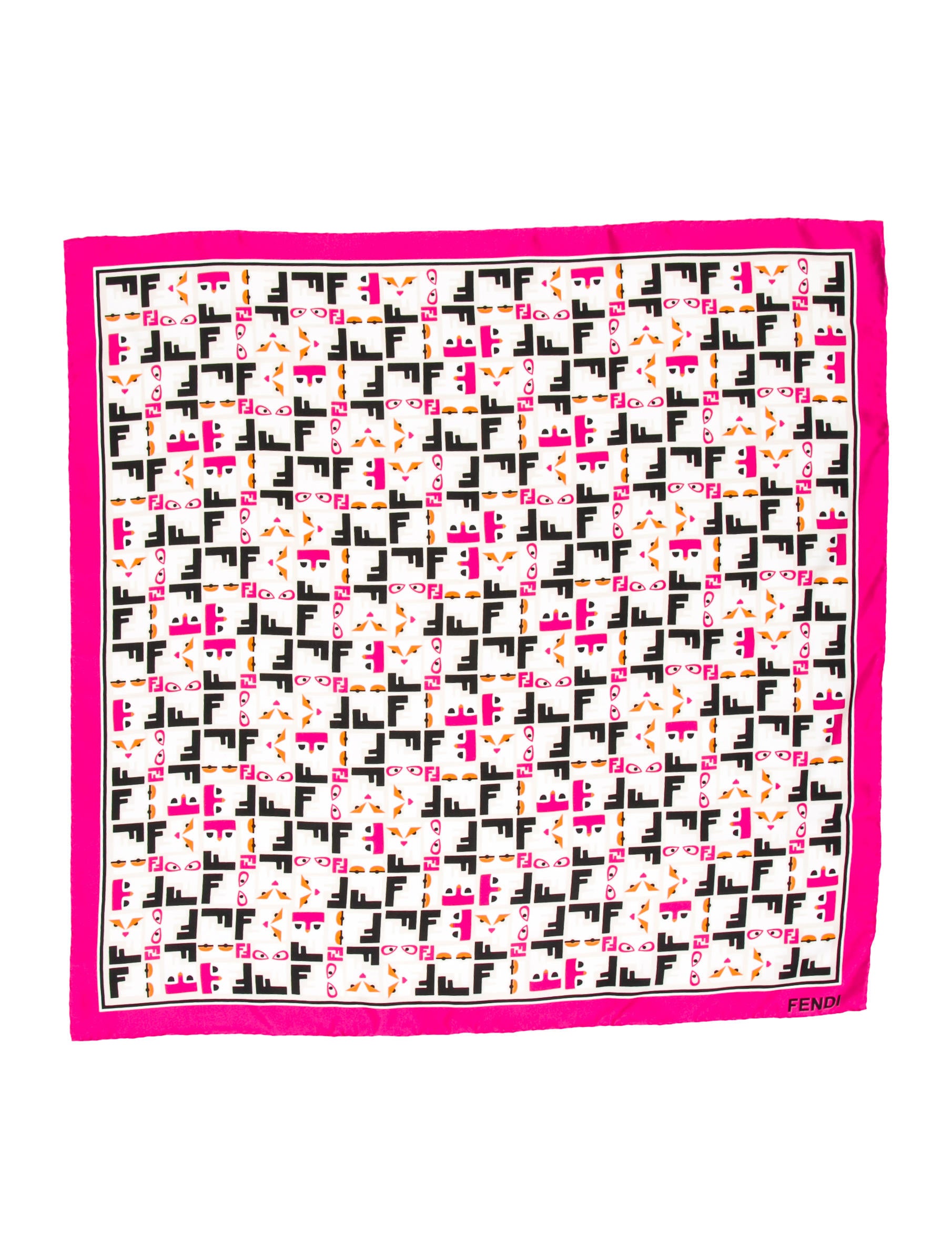 Fendi Silk Monster Scarf - Accessories - FEN48061 | The RealReal