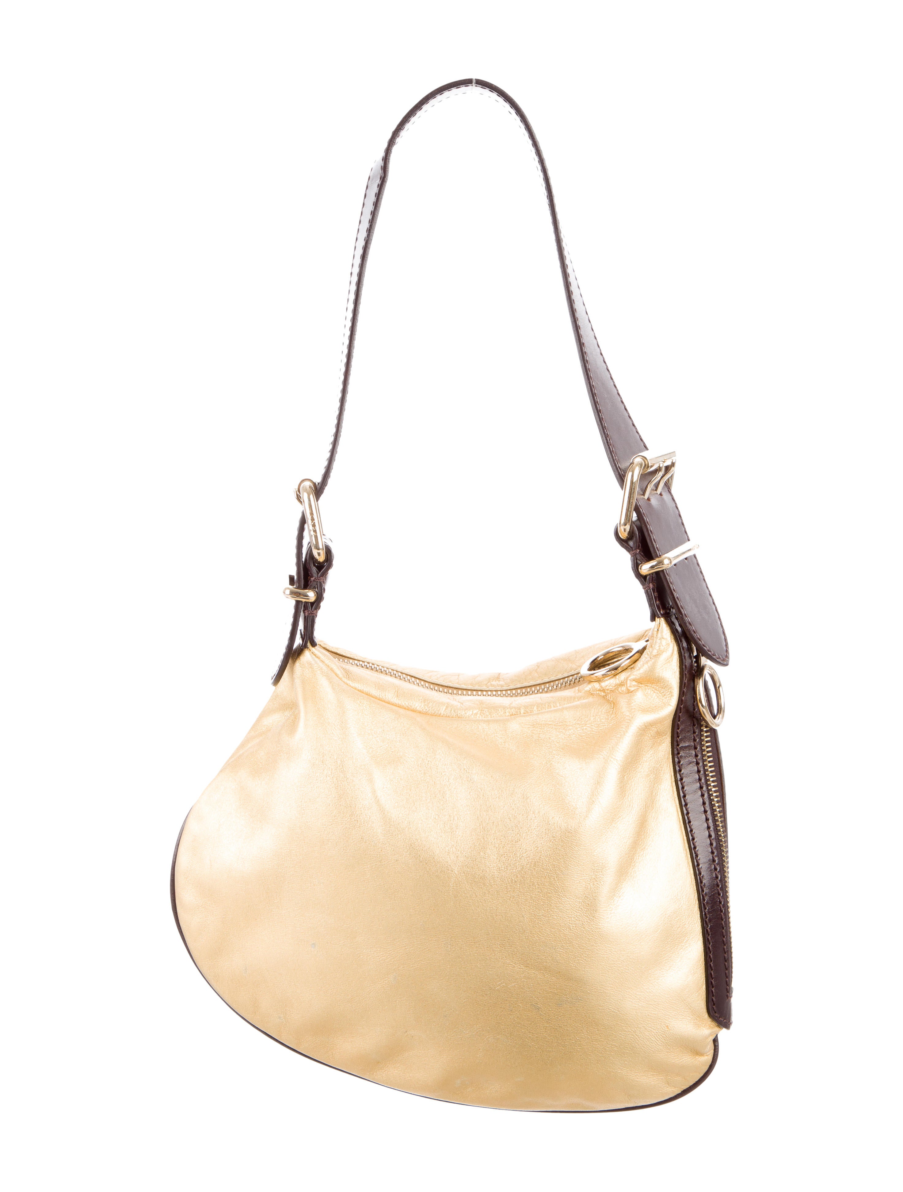 Fendi Cut Out Leather Oyster Bag - Handbags - FEN52946 | The RealReal