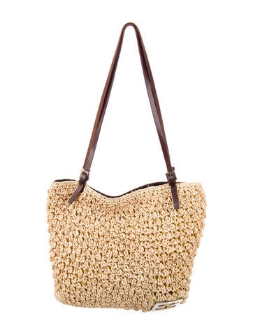 Fendi Straw Shoulder Bag - Handbags - FEN65235 | The RealReal