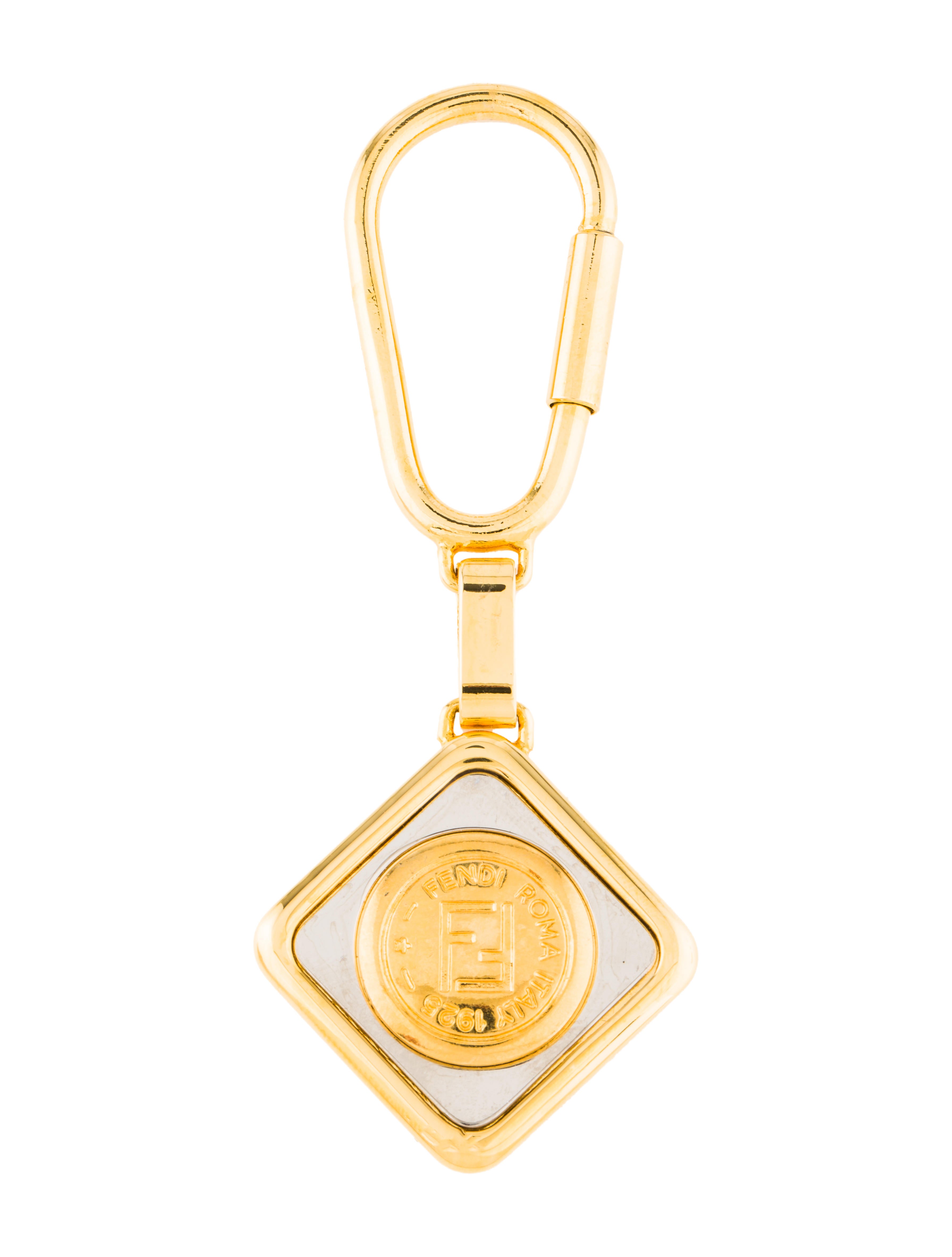 Fendi Vintage Logo Keychain - Gold Keychains, Accessories - FEN68954 ...