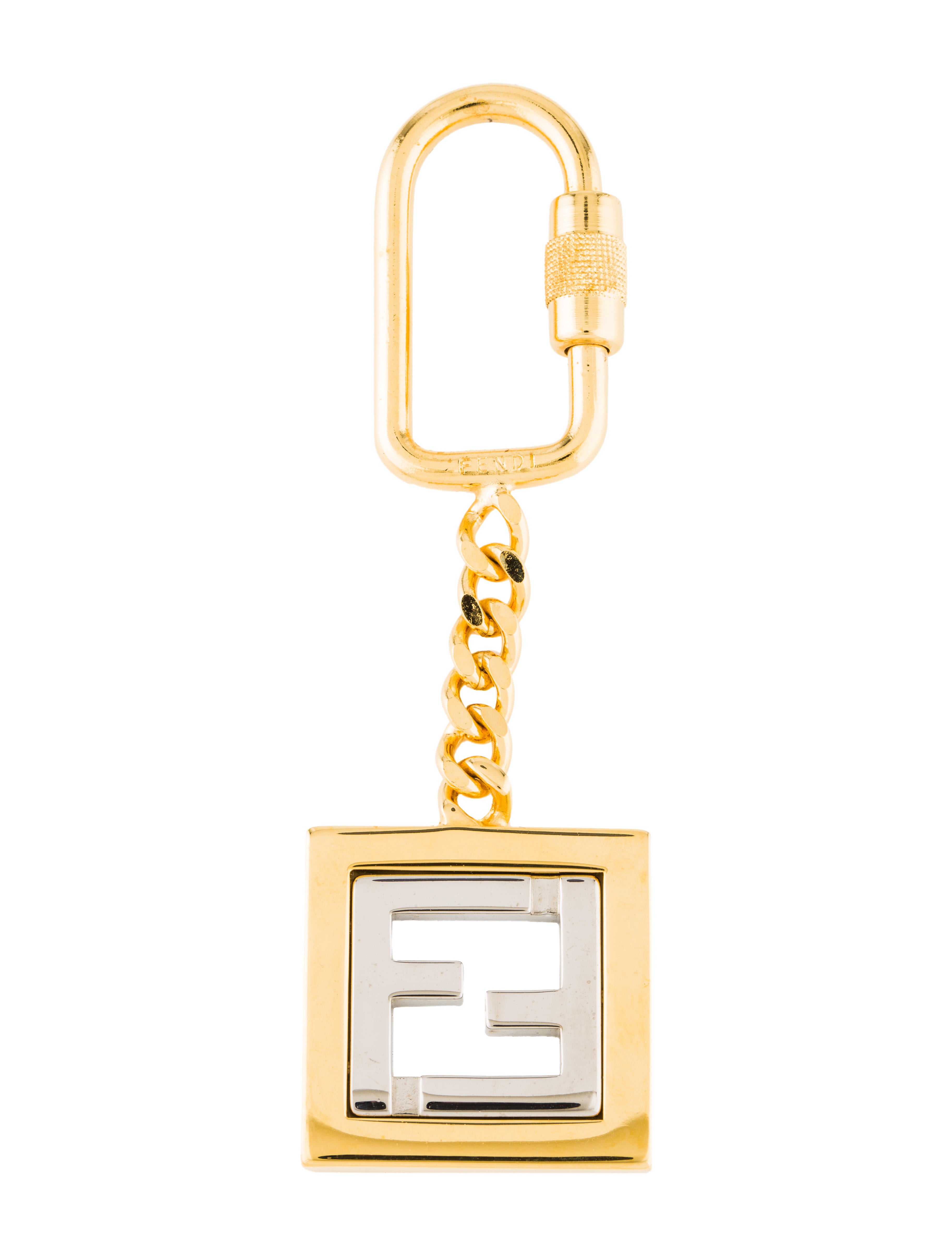 Fendi Vintage Logo Keychain - Gold Keychains, Accessories - FEN68965 ...