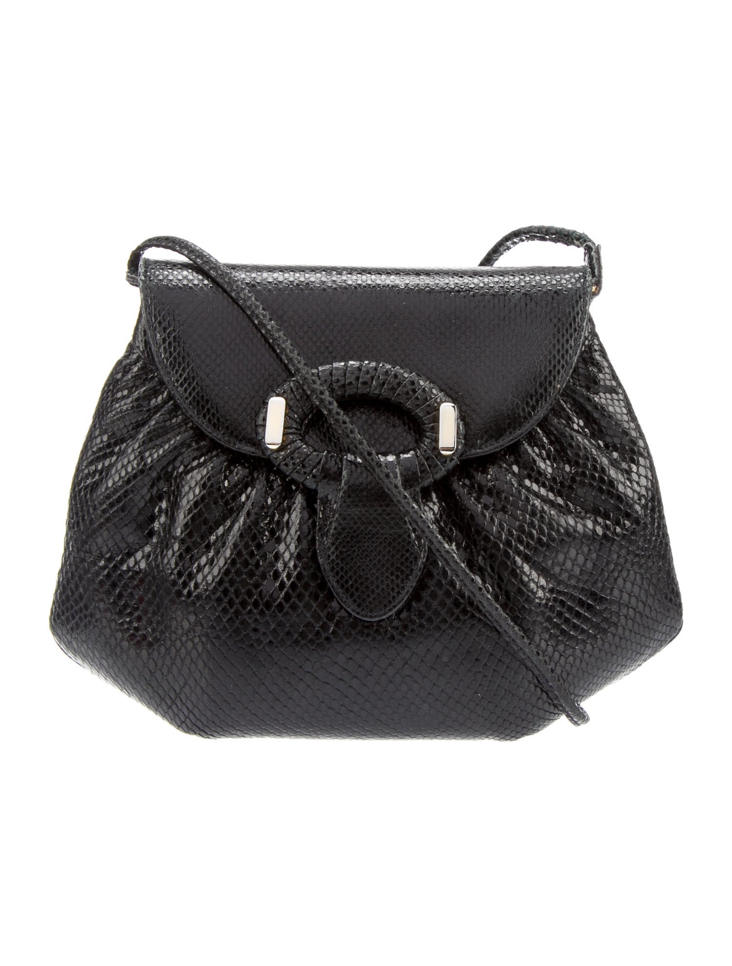 Finesse La Model Embossed Leather Crossbody Bag - Black Crossbody Bags ...