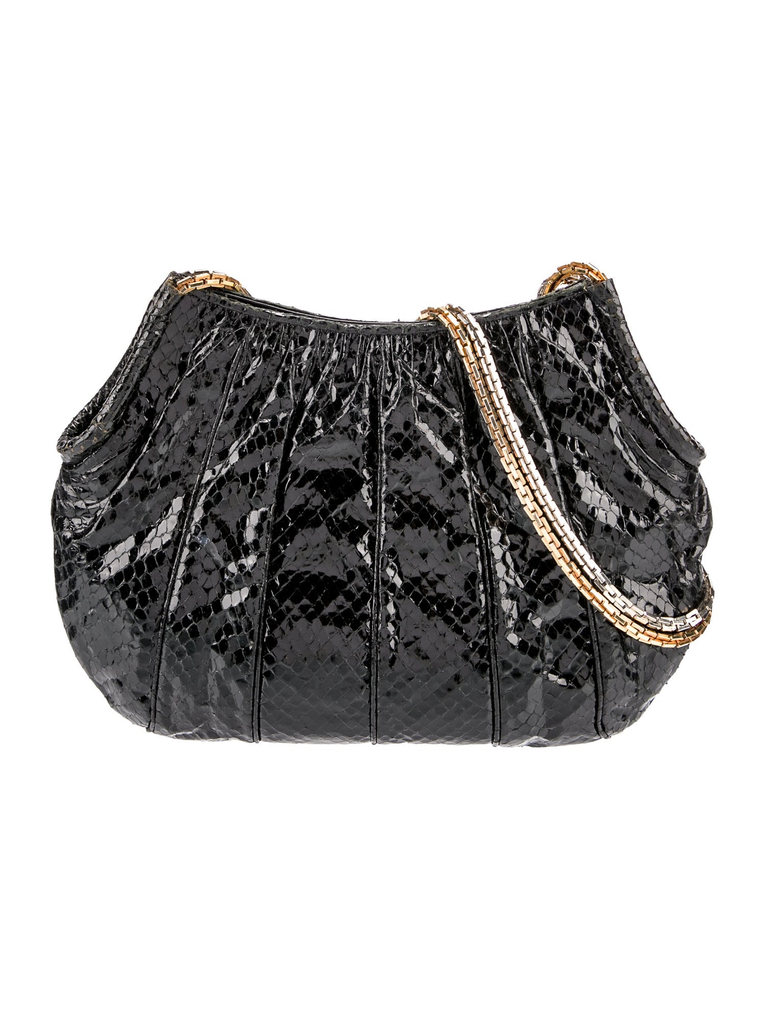Finesse La Model Patent Leather Shoulder Bag - Black Shoulder Bags ...