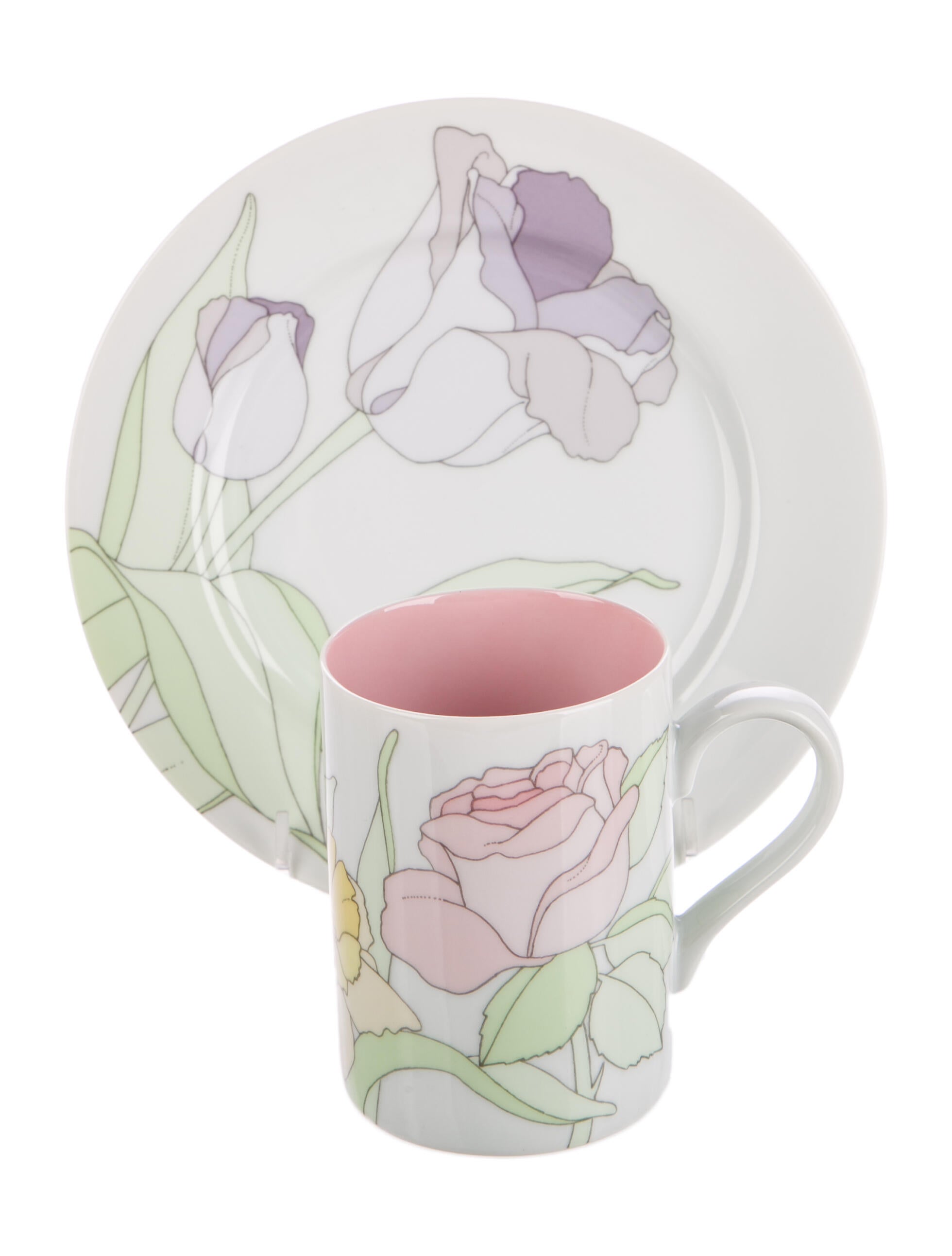 Fitz and Floyd 7-Piece Spring Garden Tableware Set - Pink, 7 pieces ...