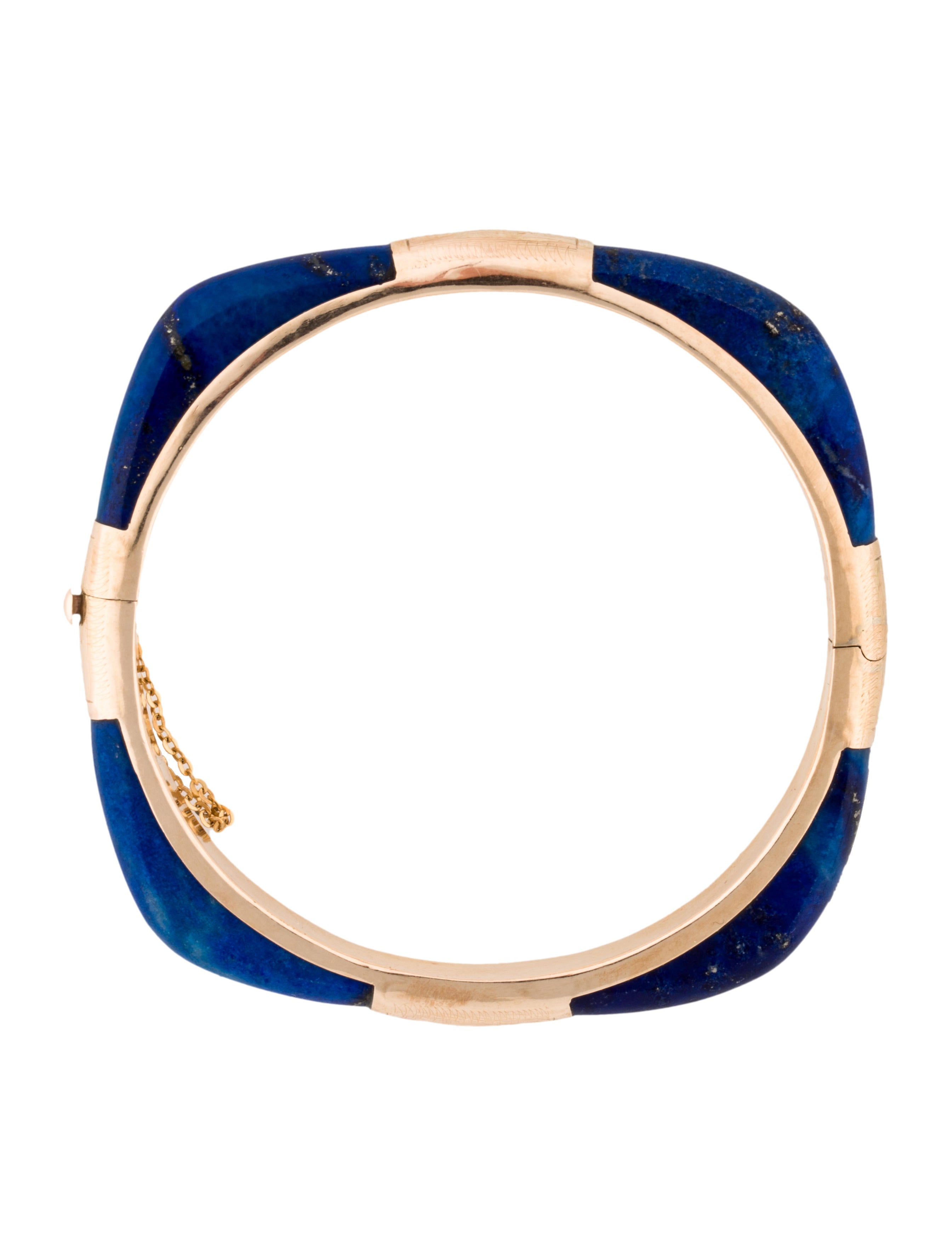 14K Lapis Lazuli Bangle - Bracelets - FJB22378 | The RealReal