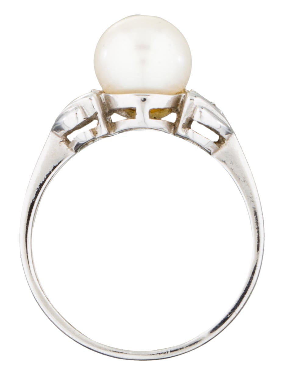14K Diamond & Pearl Ring - Rings - FJR28757 | The RealReal