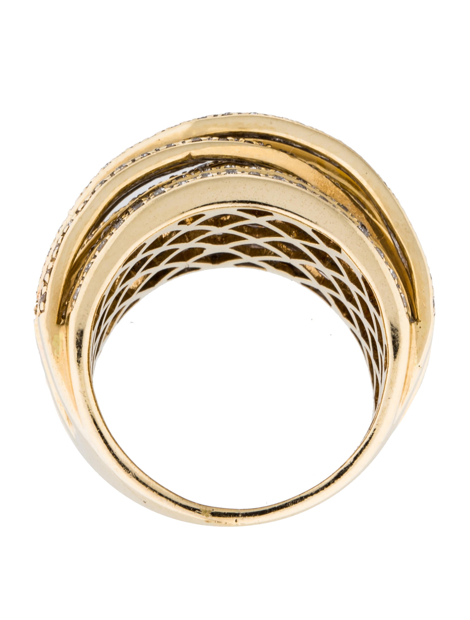 14K Overlapping Diamond Ring - Rings - FJR30315 | The RealReal