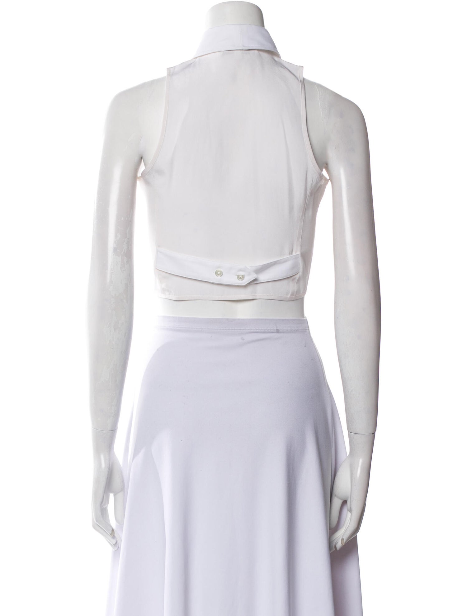 Fleur Du Mal Striped Sleeveless Crop Top - White Tops, Clothing ...