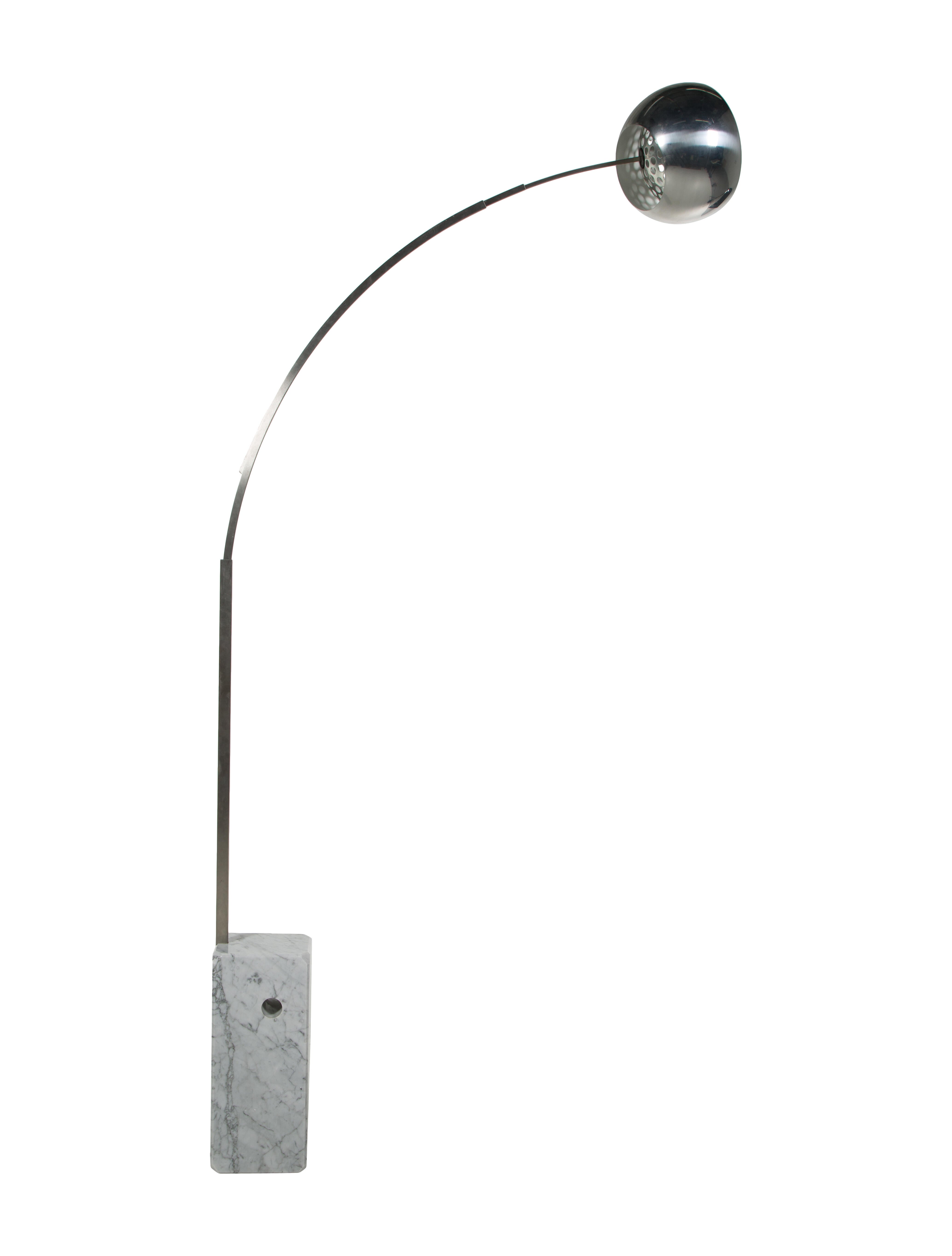 Flos Achille Castiglioni Acro Floor Lamp - Silver, 1 pieces Floor Lamps ...