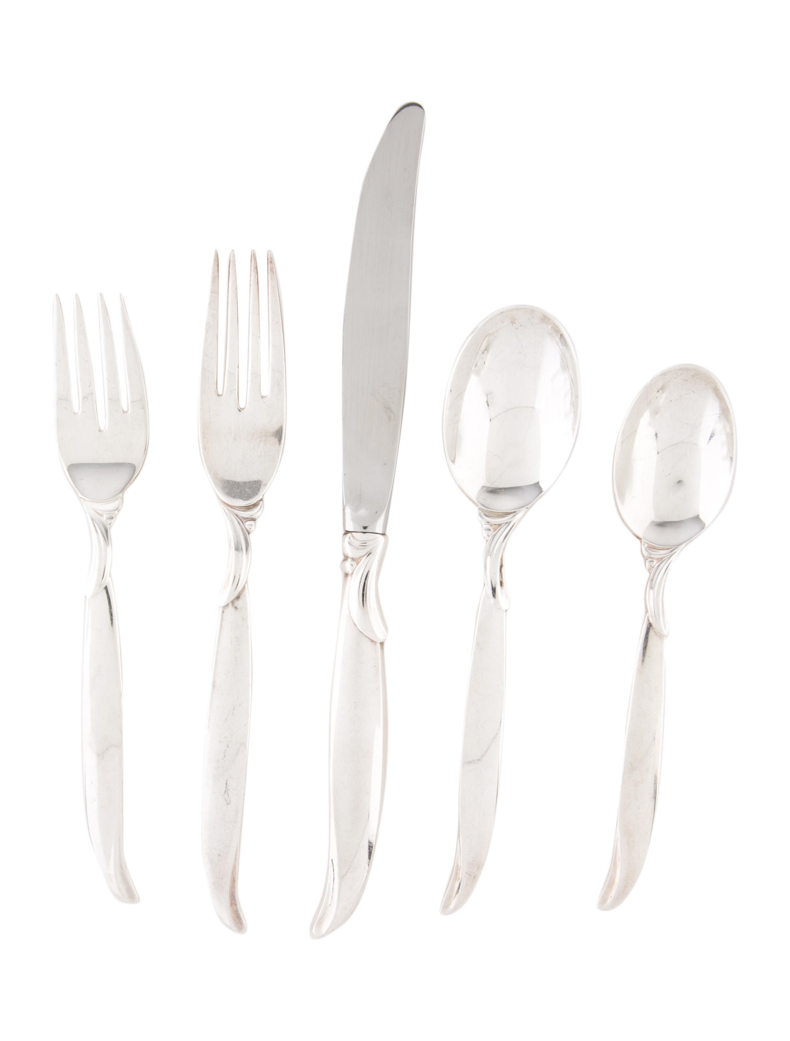 Flatware 44-Piece Rogers Brothers Flair Flatware Set - Silver ...